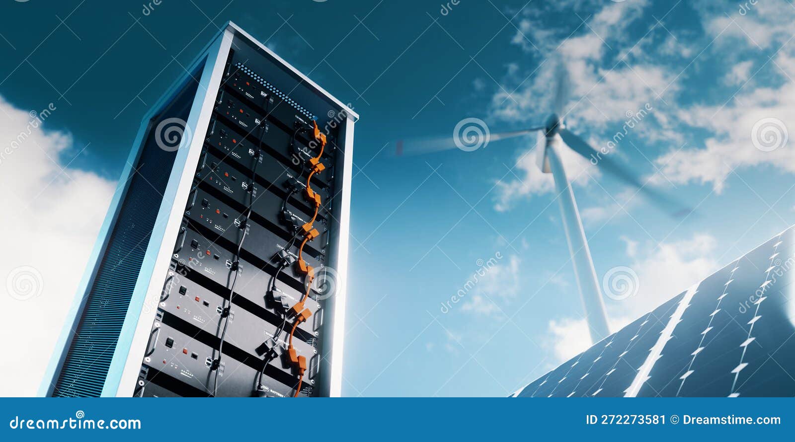 Energy Storage System In Lithium Battery Modules, Complete With A Solar ...