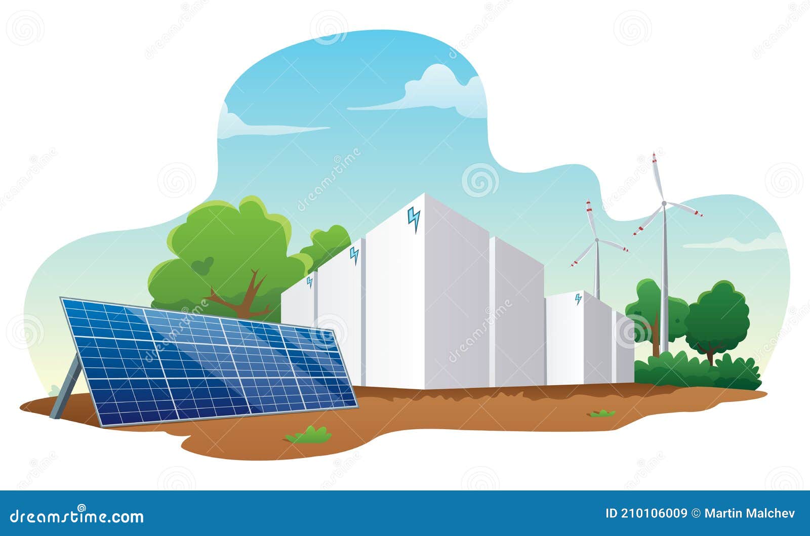 Energy Storage Systems stock vector. Illustration of industry - 210106009