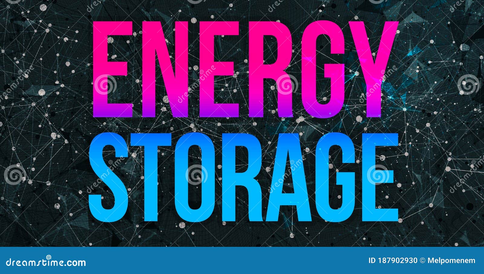 Energy Storage Theme with Abstract Network Patterns Stock Illustration ...