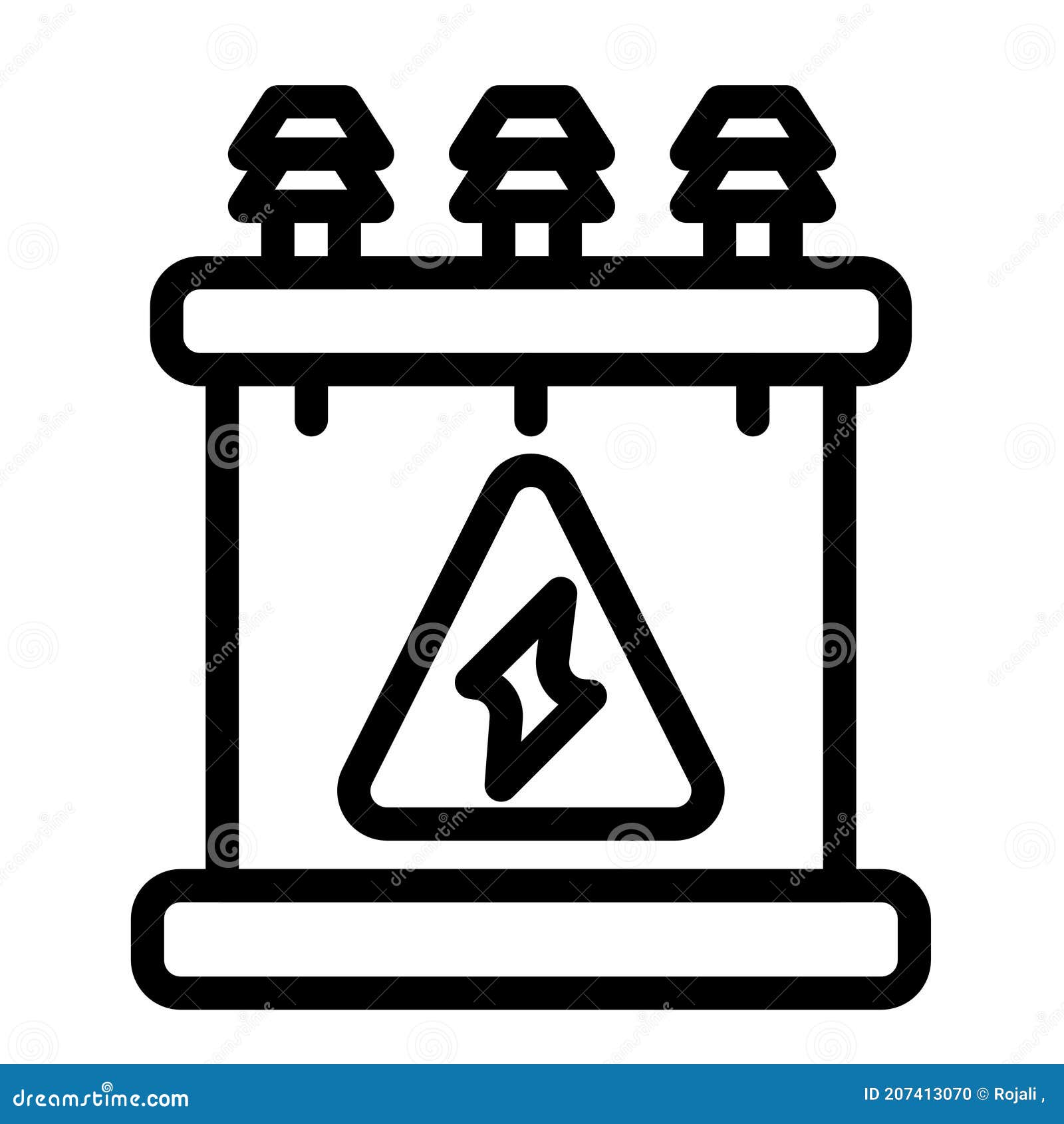 Energy Supply Icon Logo or Illustration with Outline Stroke Style ...