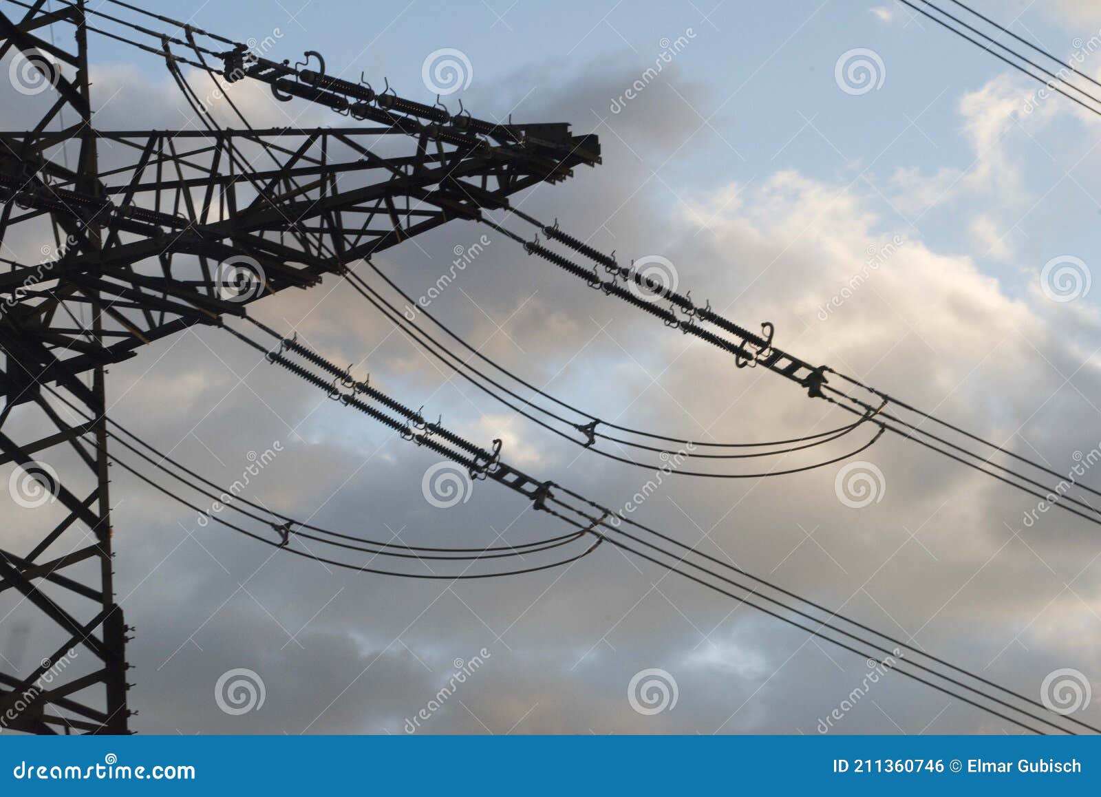 Energy Supply with a 380 Kv Power Line Stock Photo - Image of electrics ...