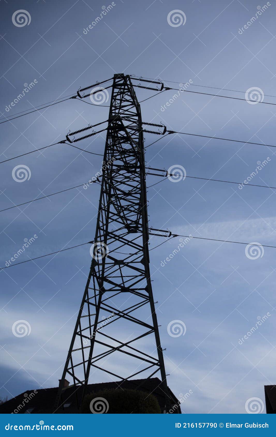 Energy Supply with a 380 Kv Power Line Stock Photo - Image of ...