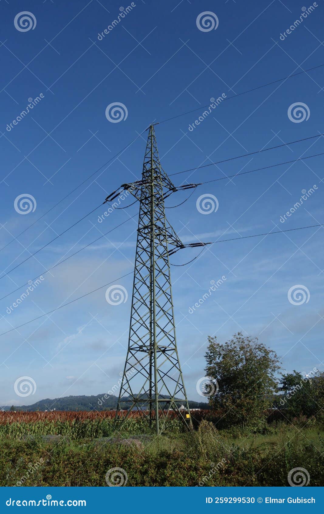 Energy Supply with a 380 Kv Power Line Stock Photo - Image of electric ...
