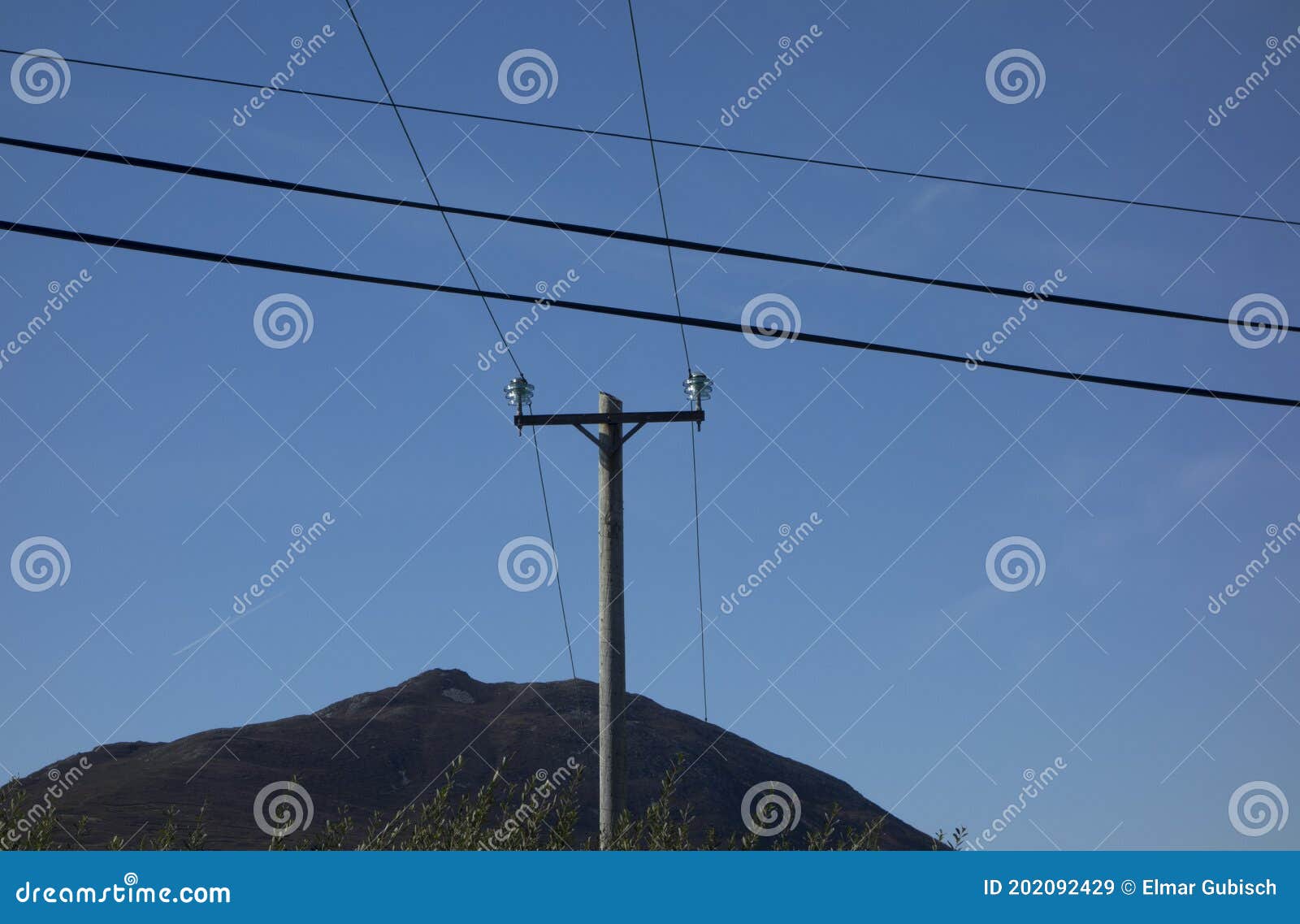 Energy Supply with a Low Voltage Power Line Stock Image - Image of ...