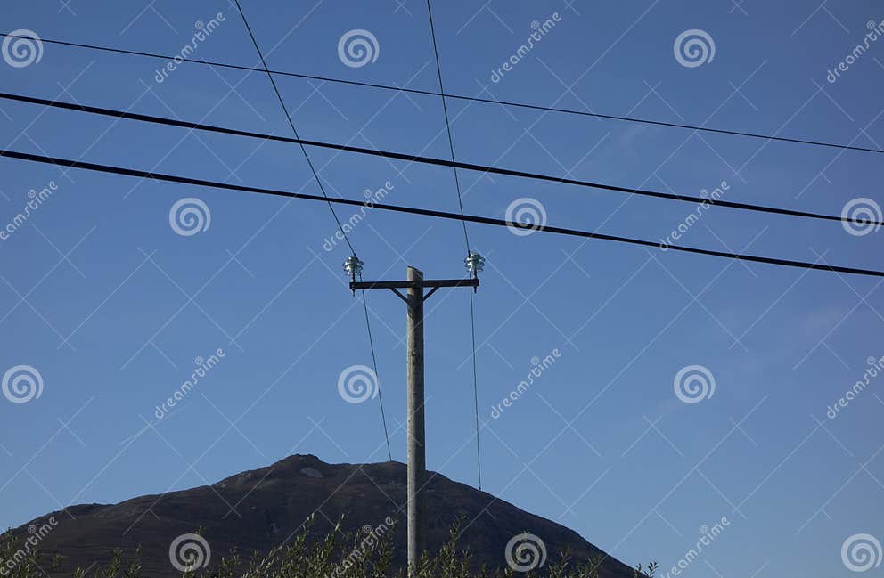 Energy Supply with a Low Voltage Power Line Stock Image - Image of ...