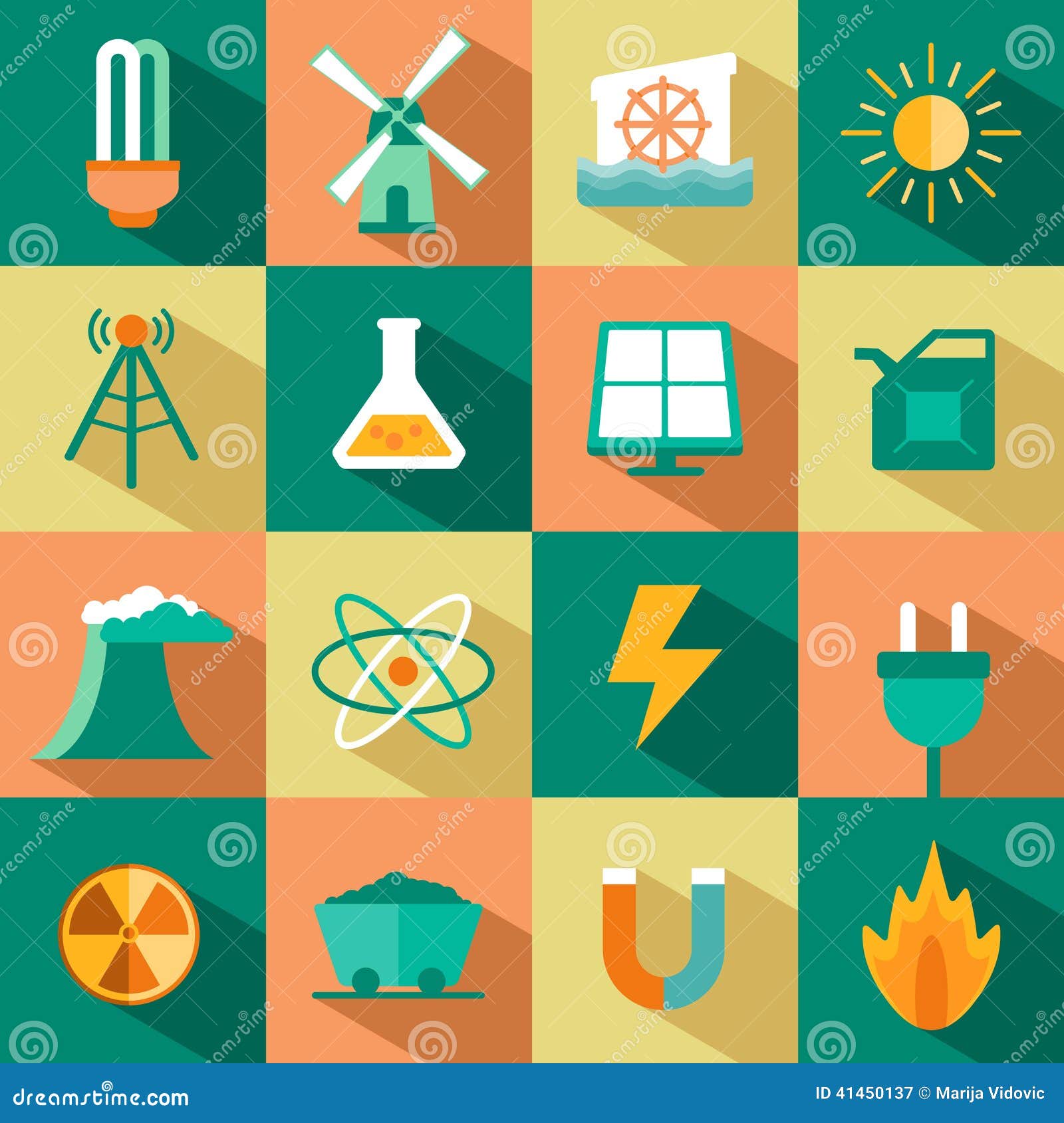 Energy symbols stock vector. Illustration of magnetic - 41450137