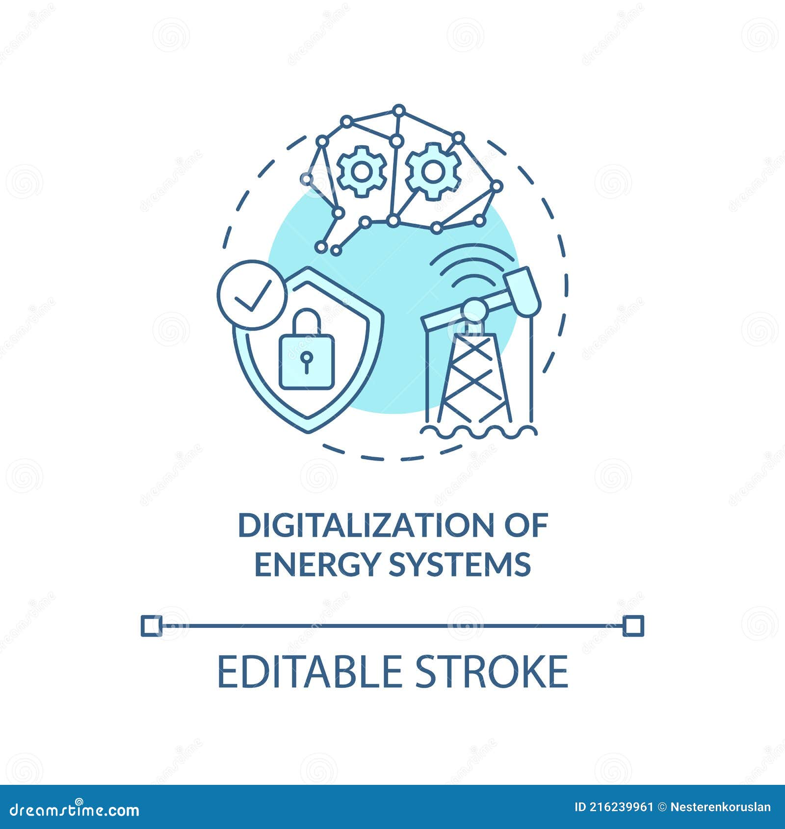 Energy Systems Digitalization Concept Icon Stock Vector - Illustration ...
