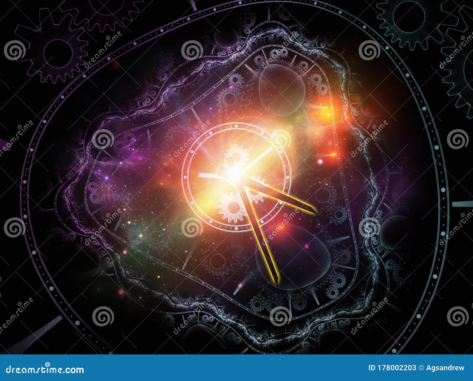 Energy of Temporal Realm stock illustration. Illustration of relativity ...