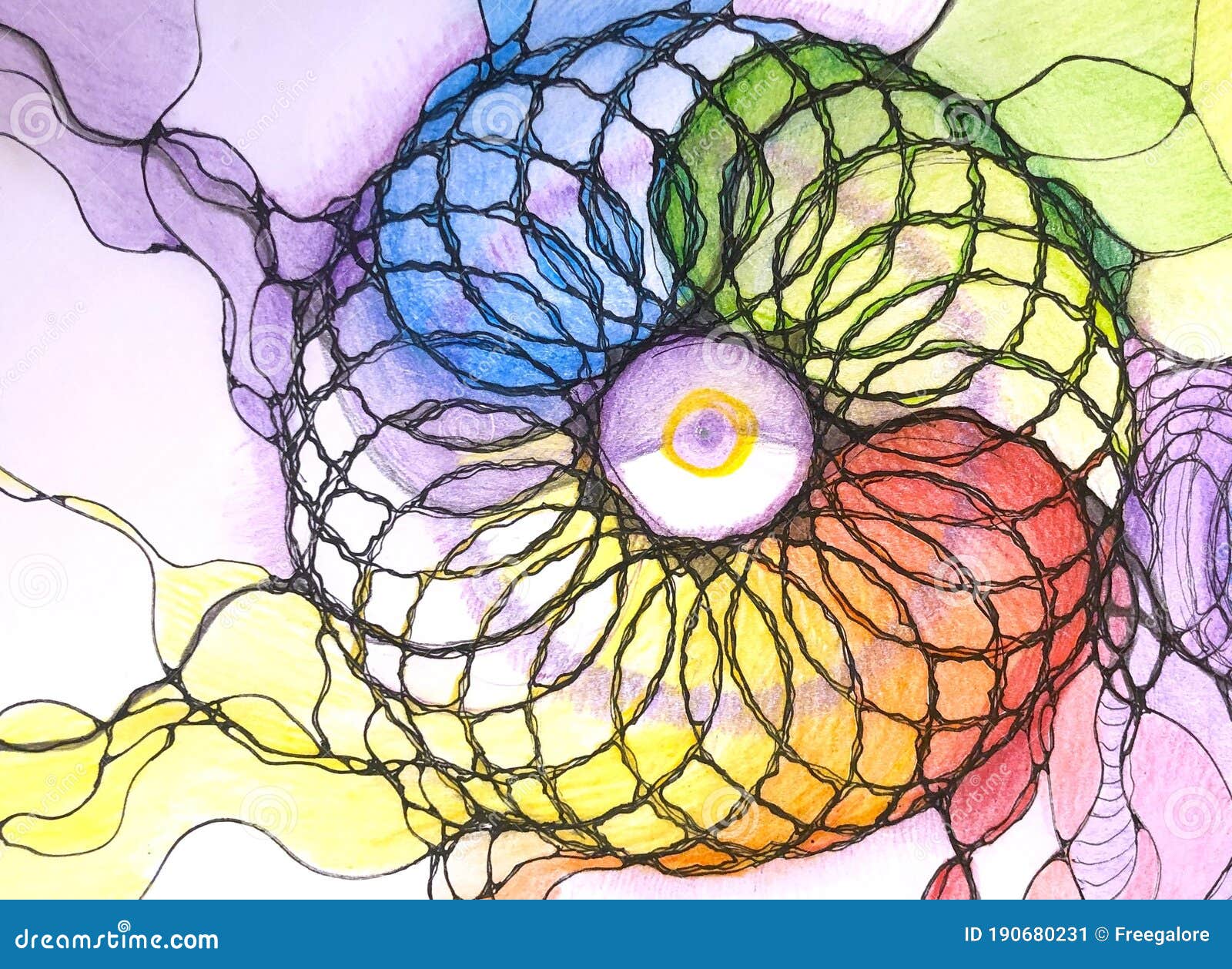 Energy of Thor and Five Elements Stock Image - Image of graphics ...