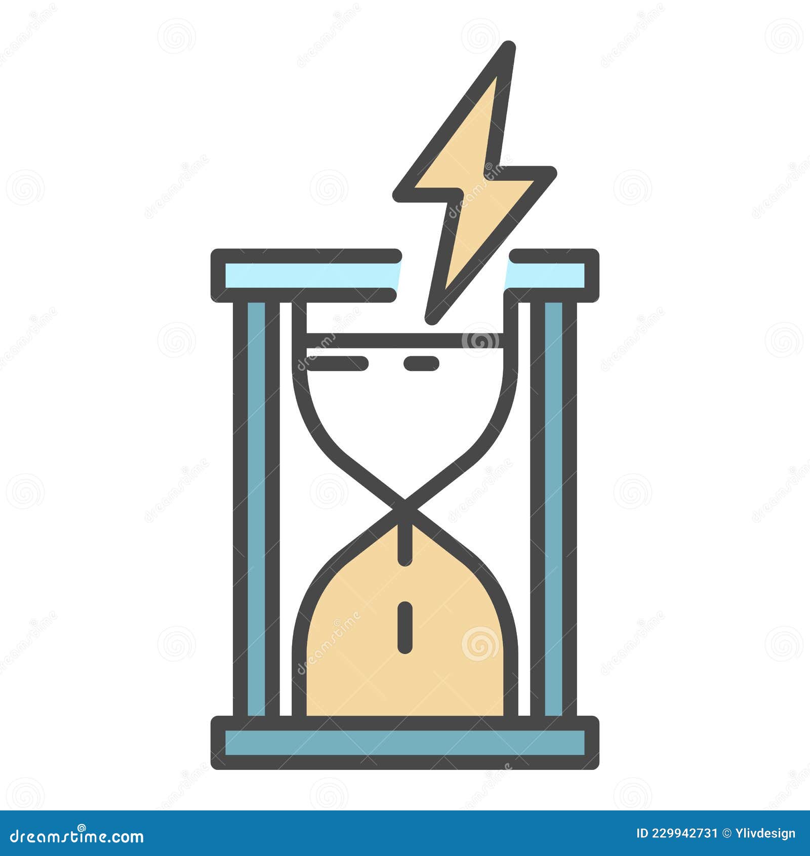 Energy of Time Icon Color Outline Vector Stock Vector - Illustration of ...