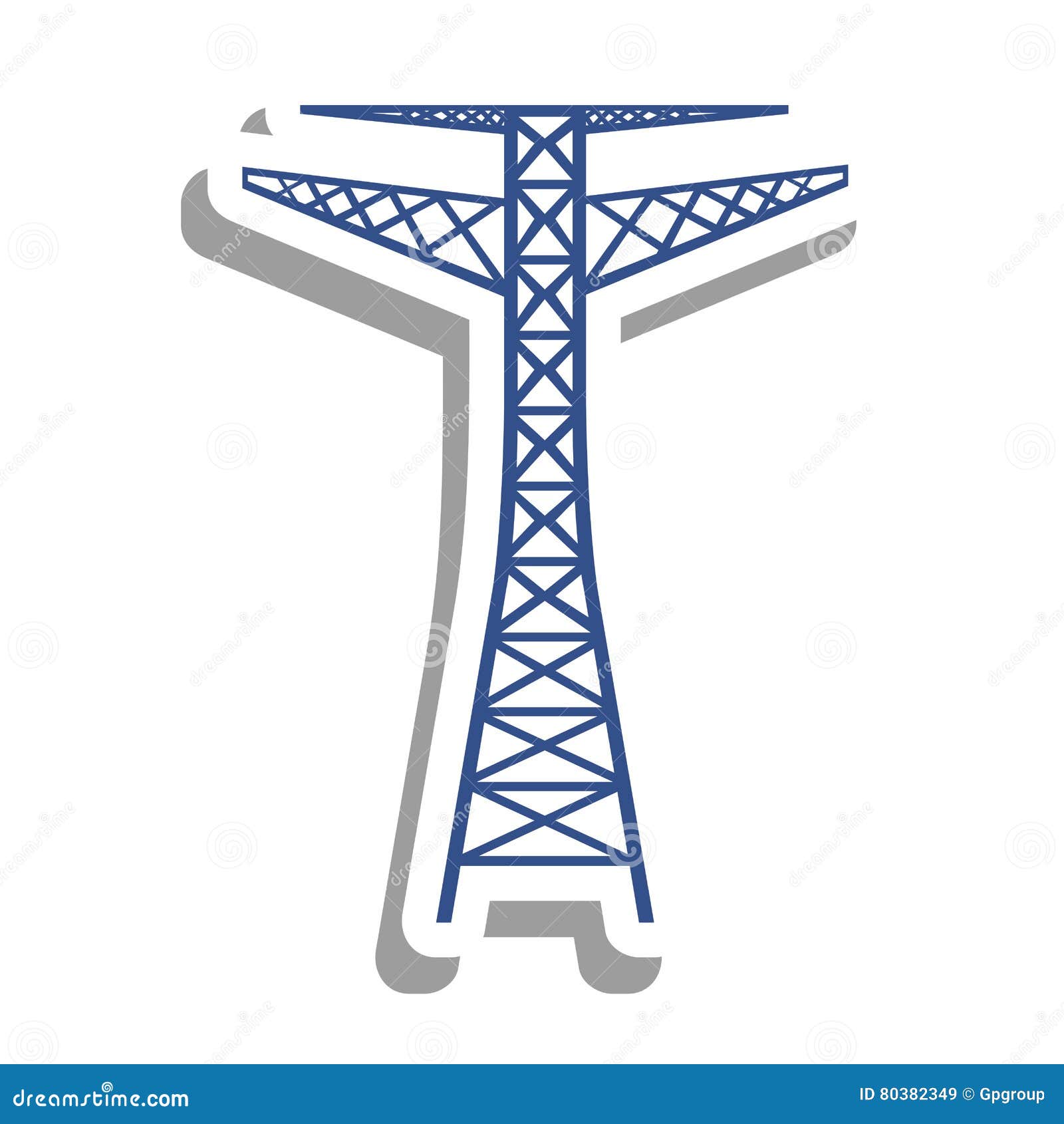 Energy tower icon image stock vector. Illustration of global - 80382349