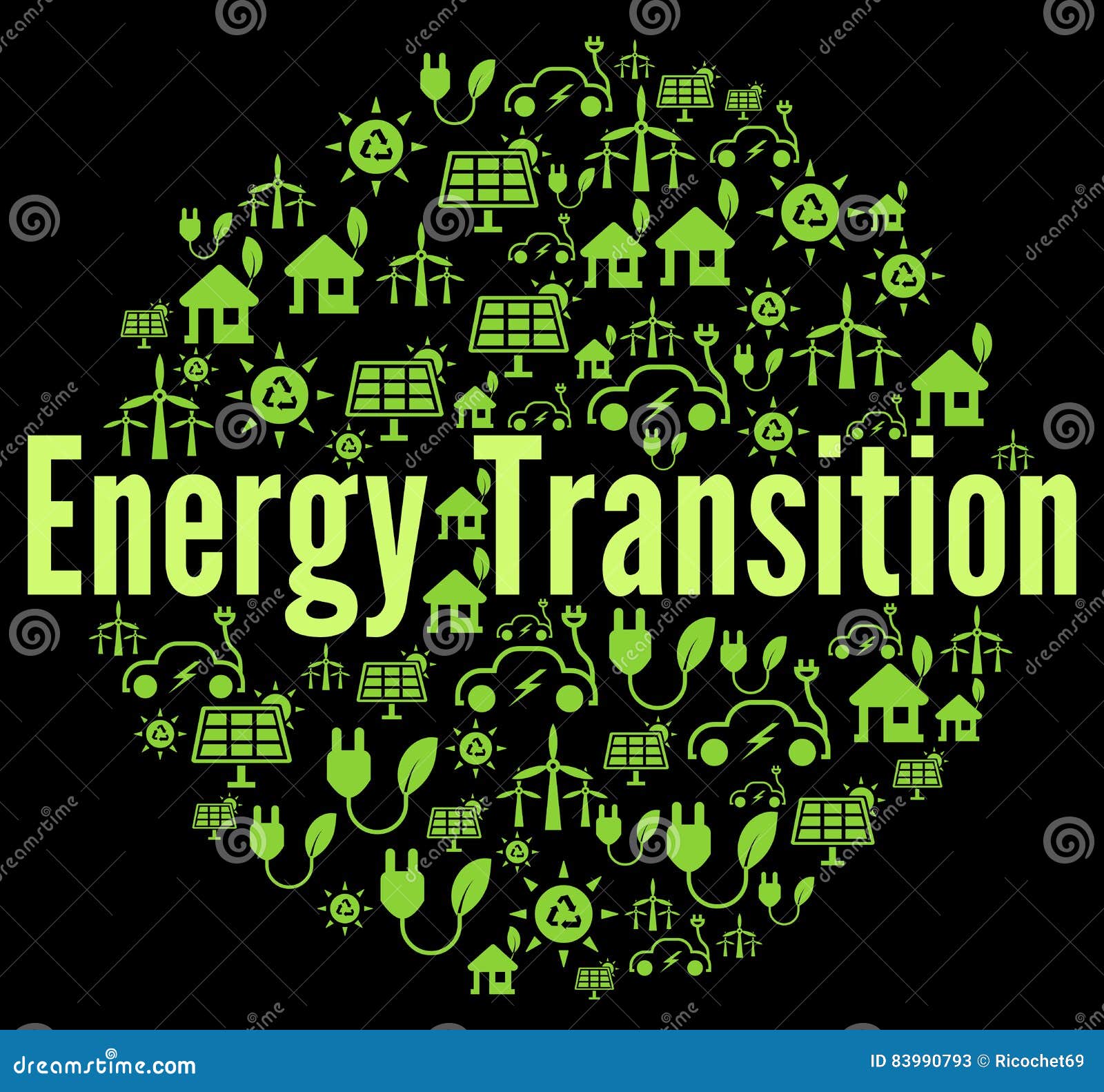 Energy Transition Concept Illustration Stock Illustration ...