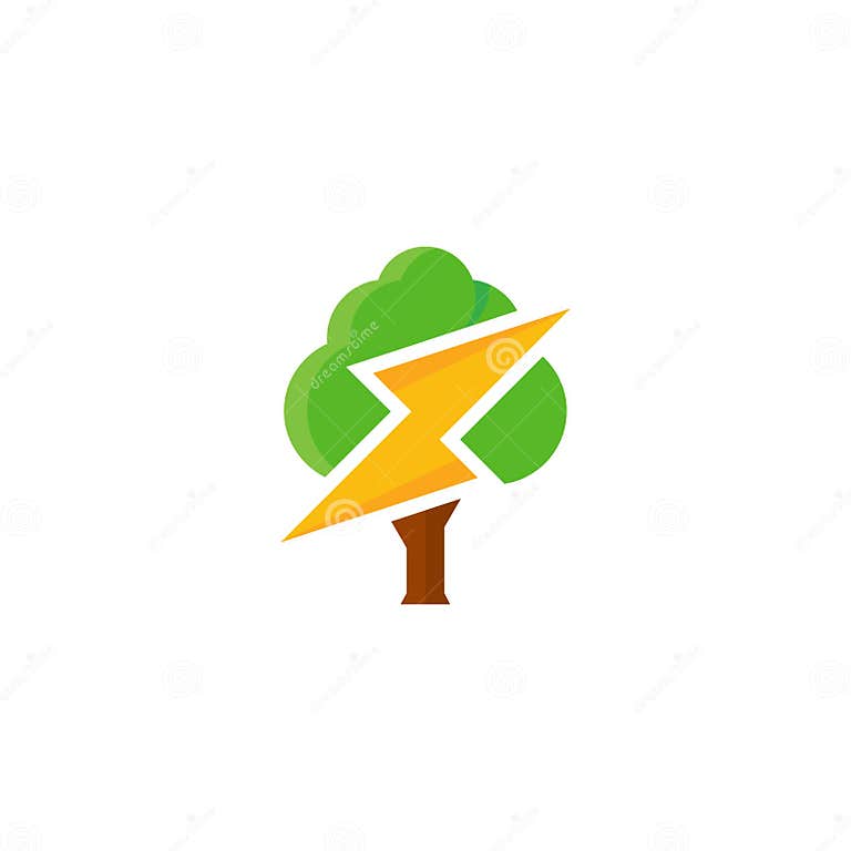 Energy Tree Logo Icon Design Stock Vector - Illustration of abstract ...