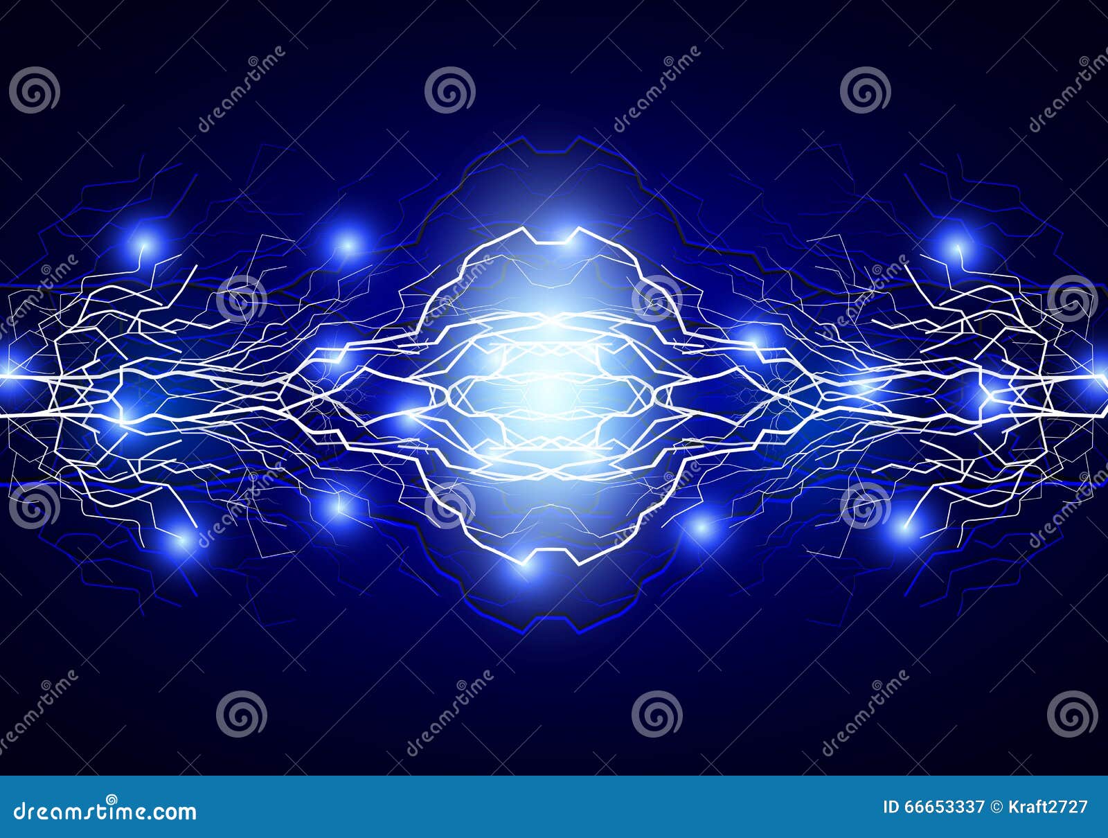 The Energy of Two Lightning Stock Vector - Illustration of blizzard ...
