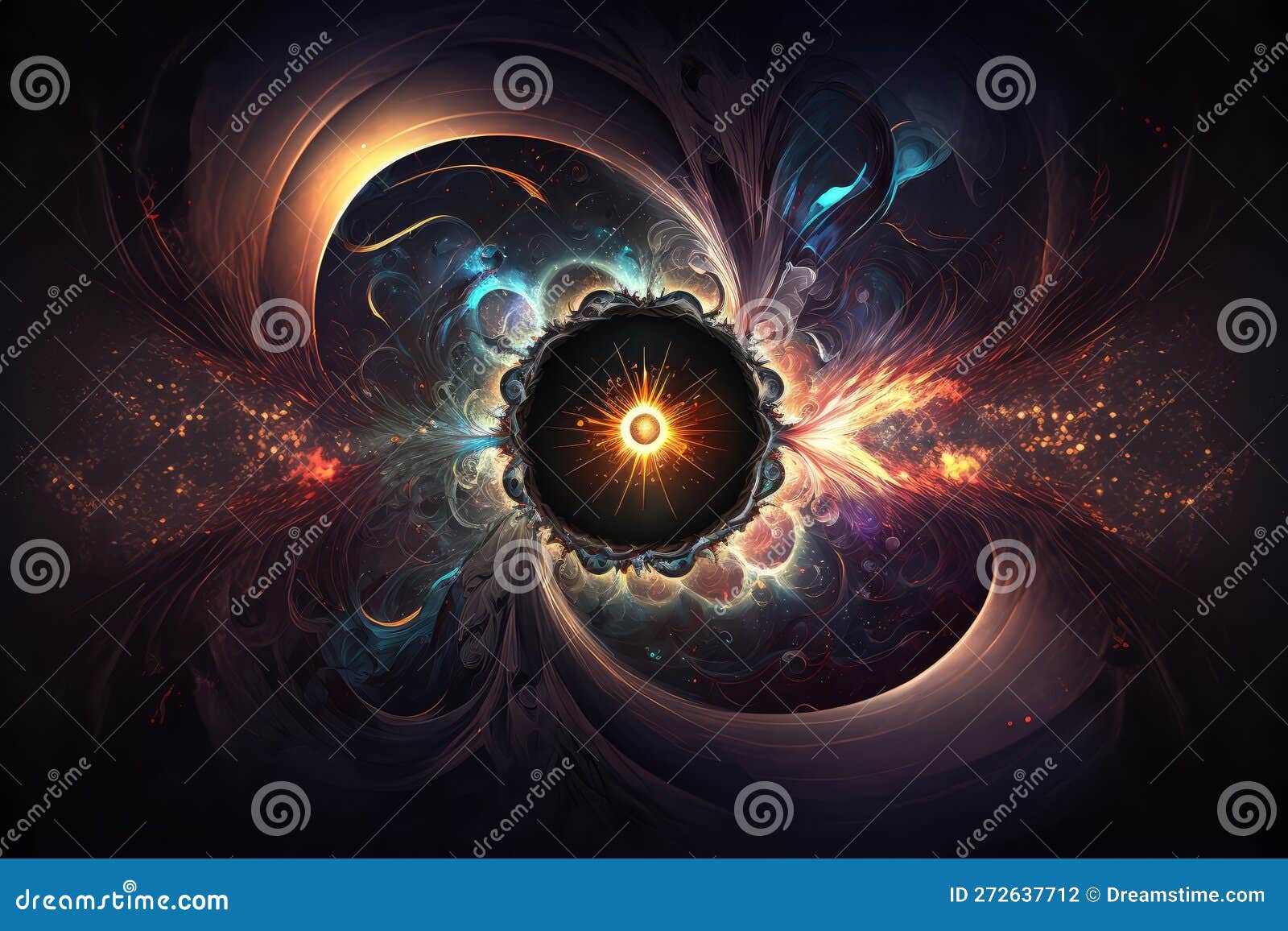 Energy of the Universe Exploding into New Forms and Shapes Stock ...