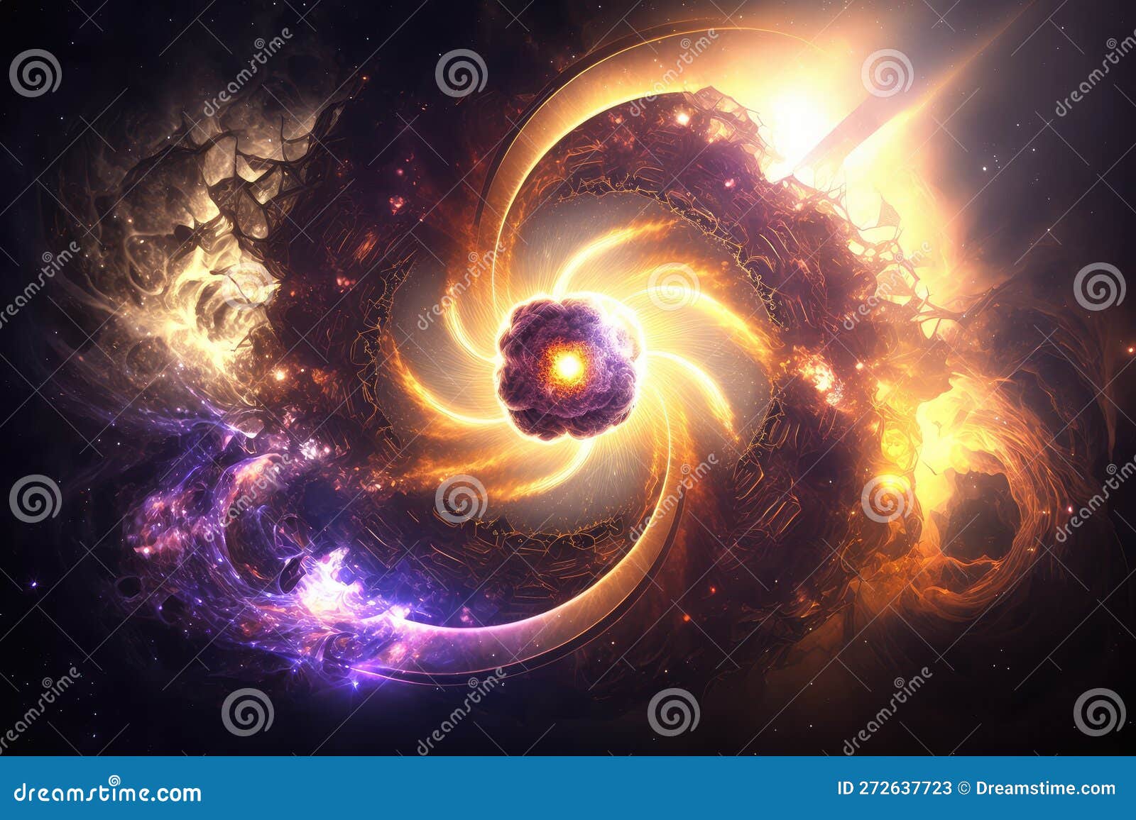 Energy of the Universe Exploding into New Forms and Shapes Stock ...