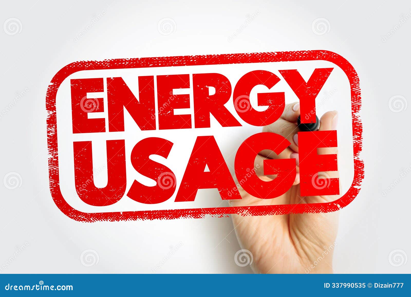 Energy Usage Text Stamp, Concept Background Stock Image - Image of ...