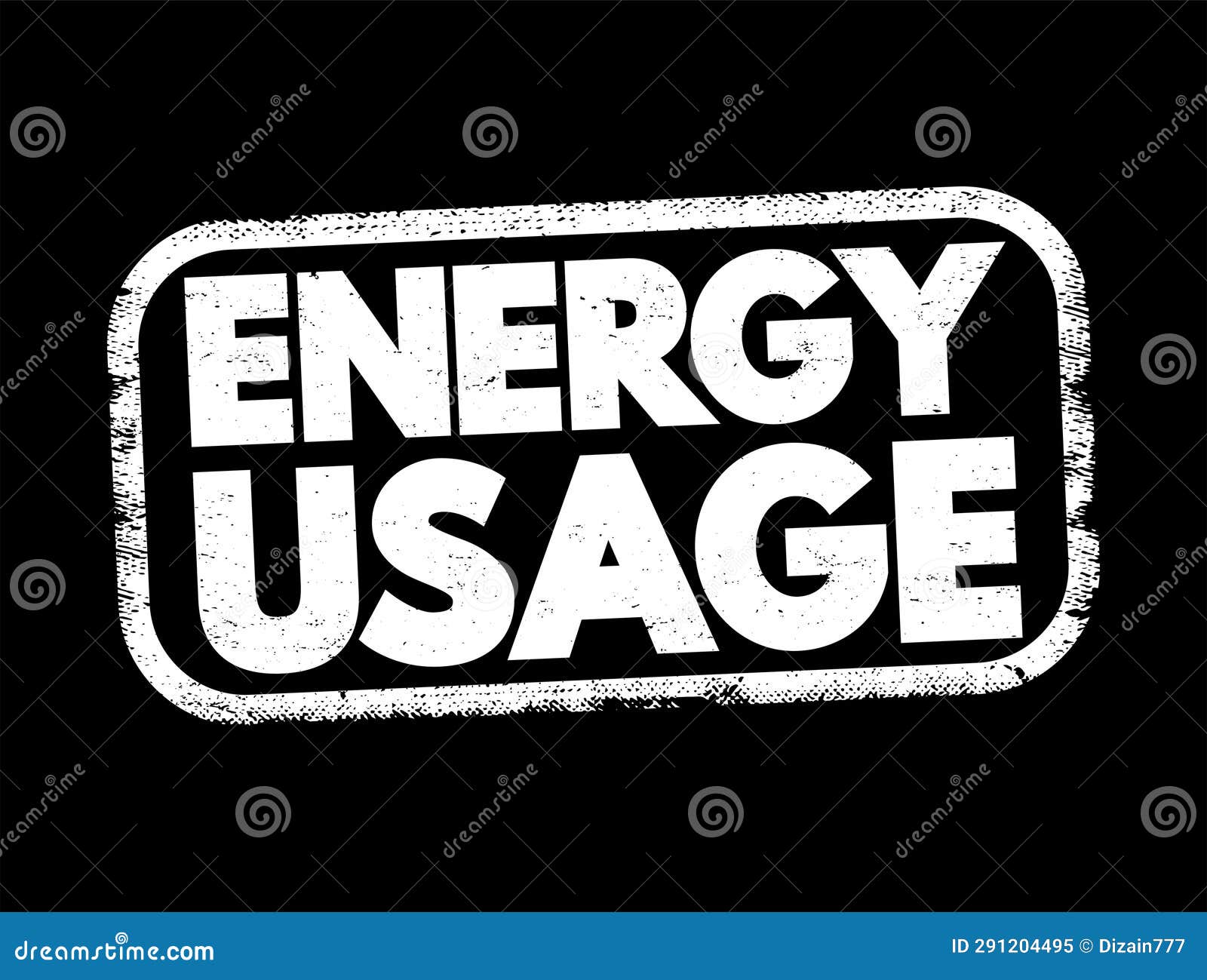 Energy Usage Text Stamp, Concept Background Stock Illustration ...