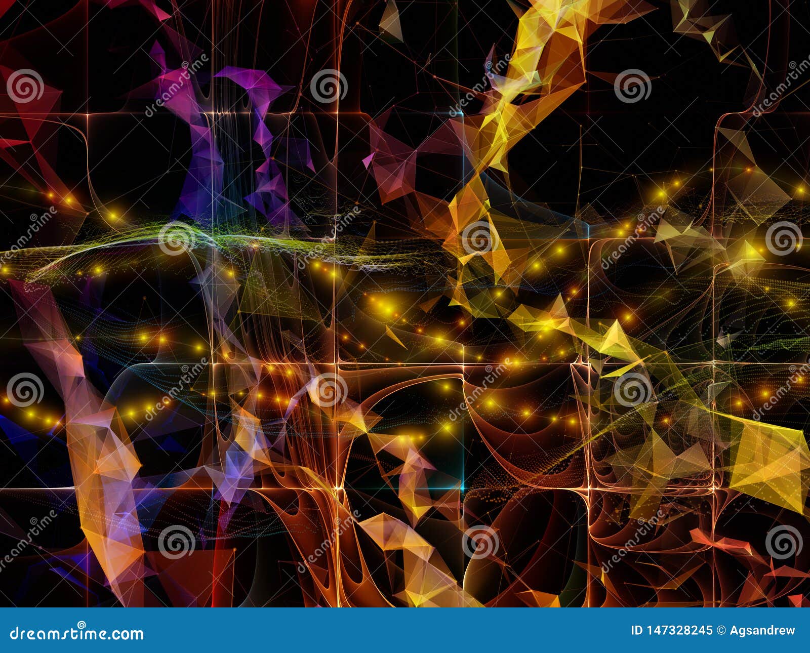 Energy of Virtual World stock illustration. Illustration of algorithm ...