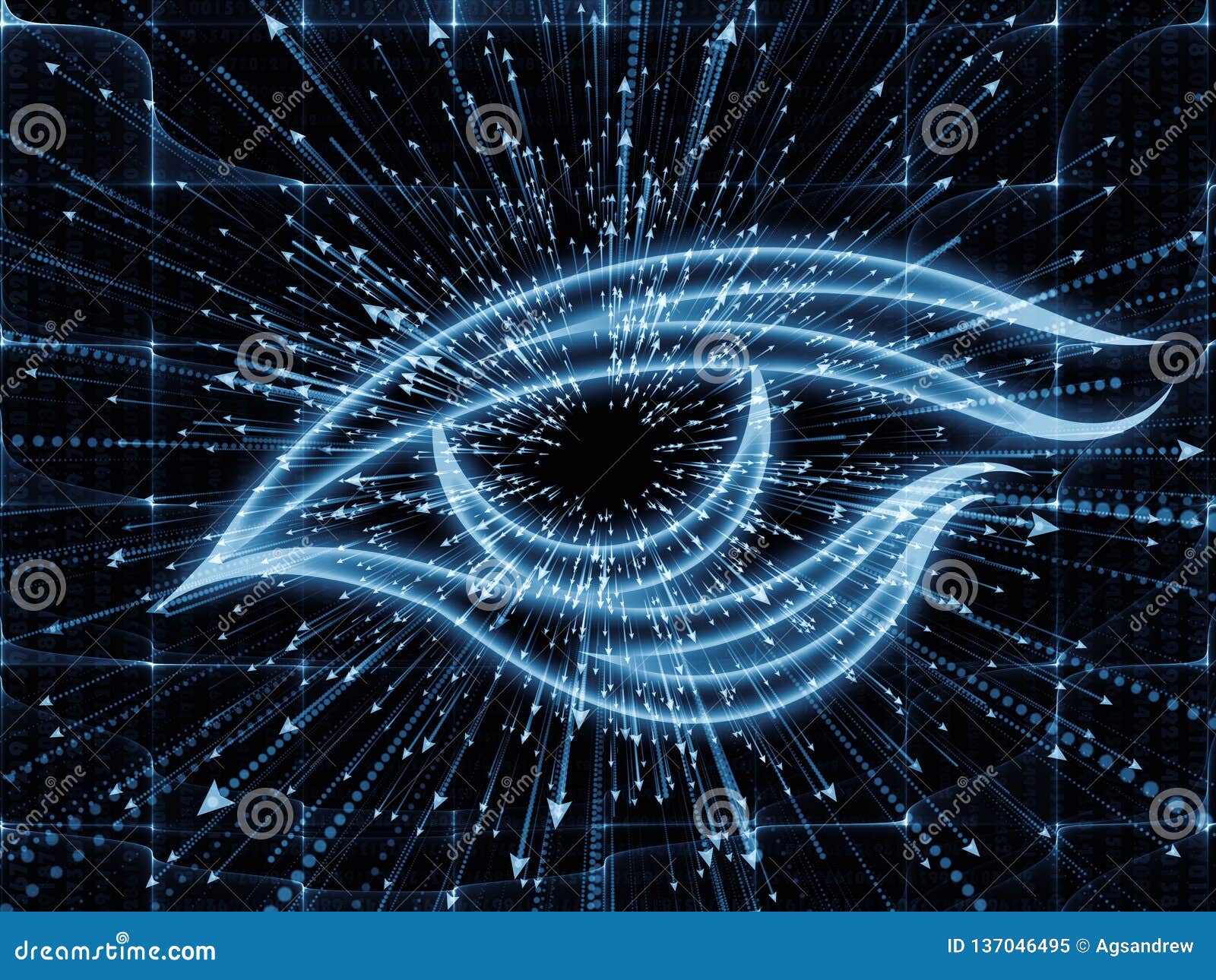 Energy of Visual Information Stock Illustration - Illustration of ...