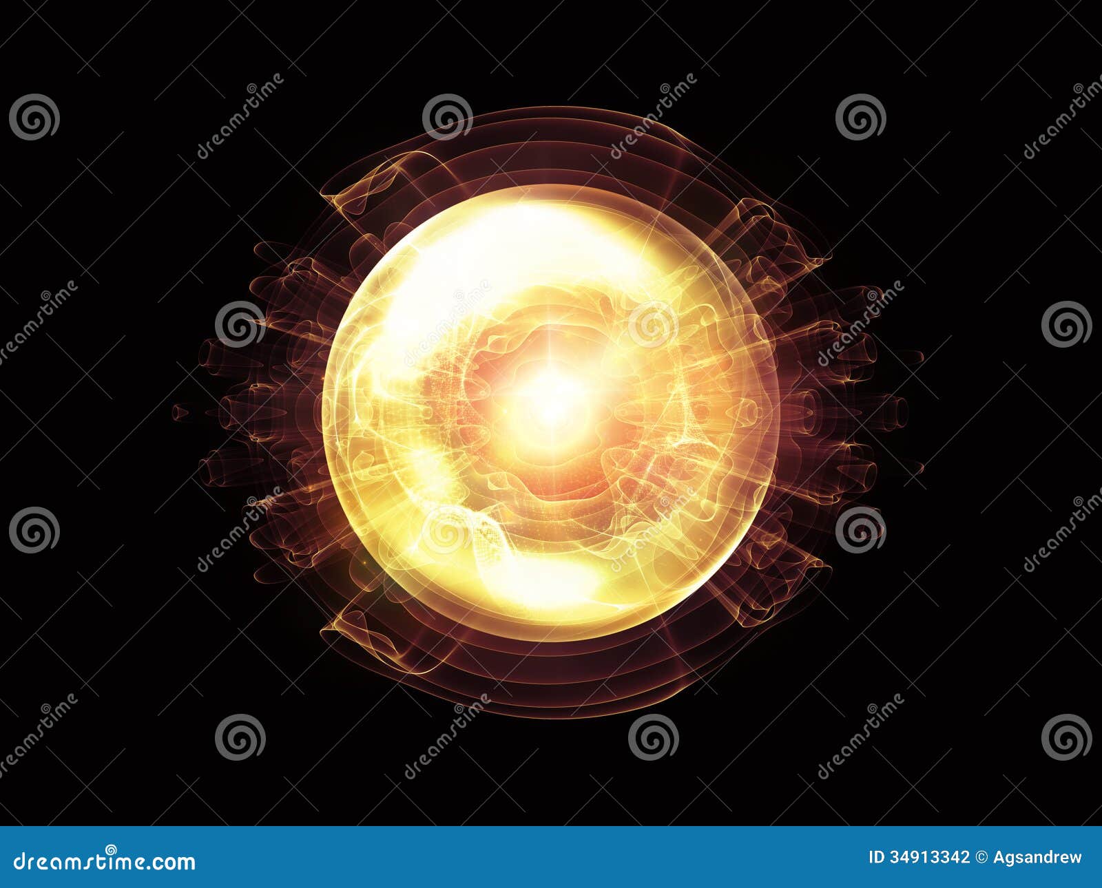 Energy of Wave Particle stock illustration. Illustration of fusion ...