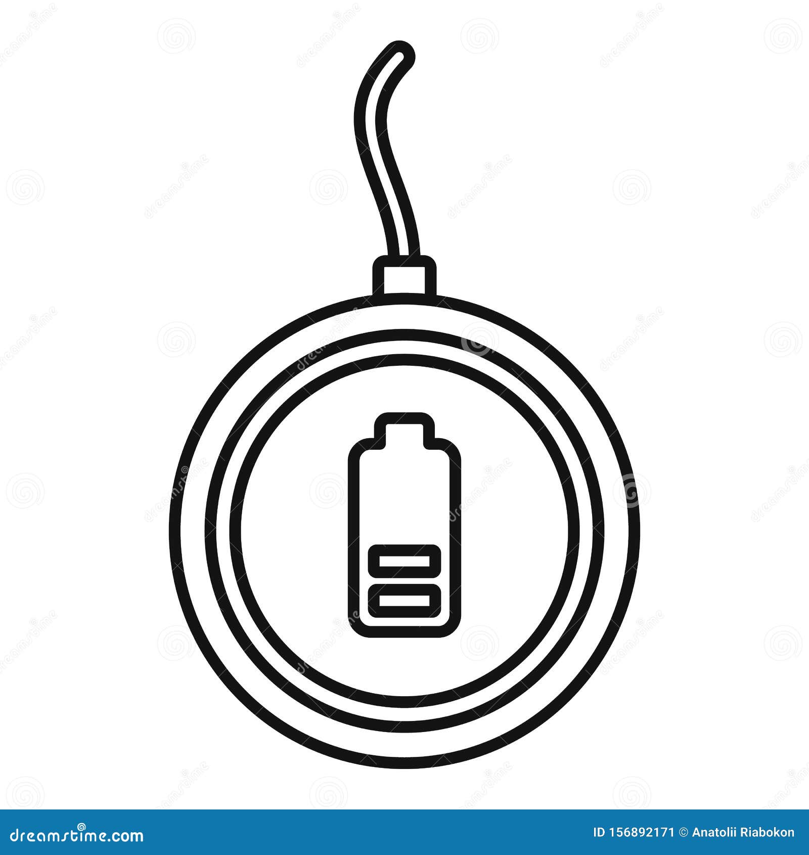 Energy Wireless Charger Icon, Outline Style Stock Vector - Illustration ...