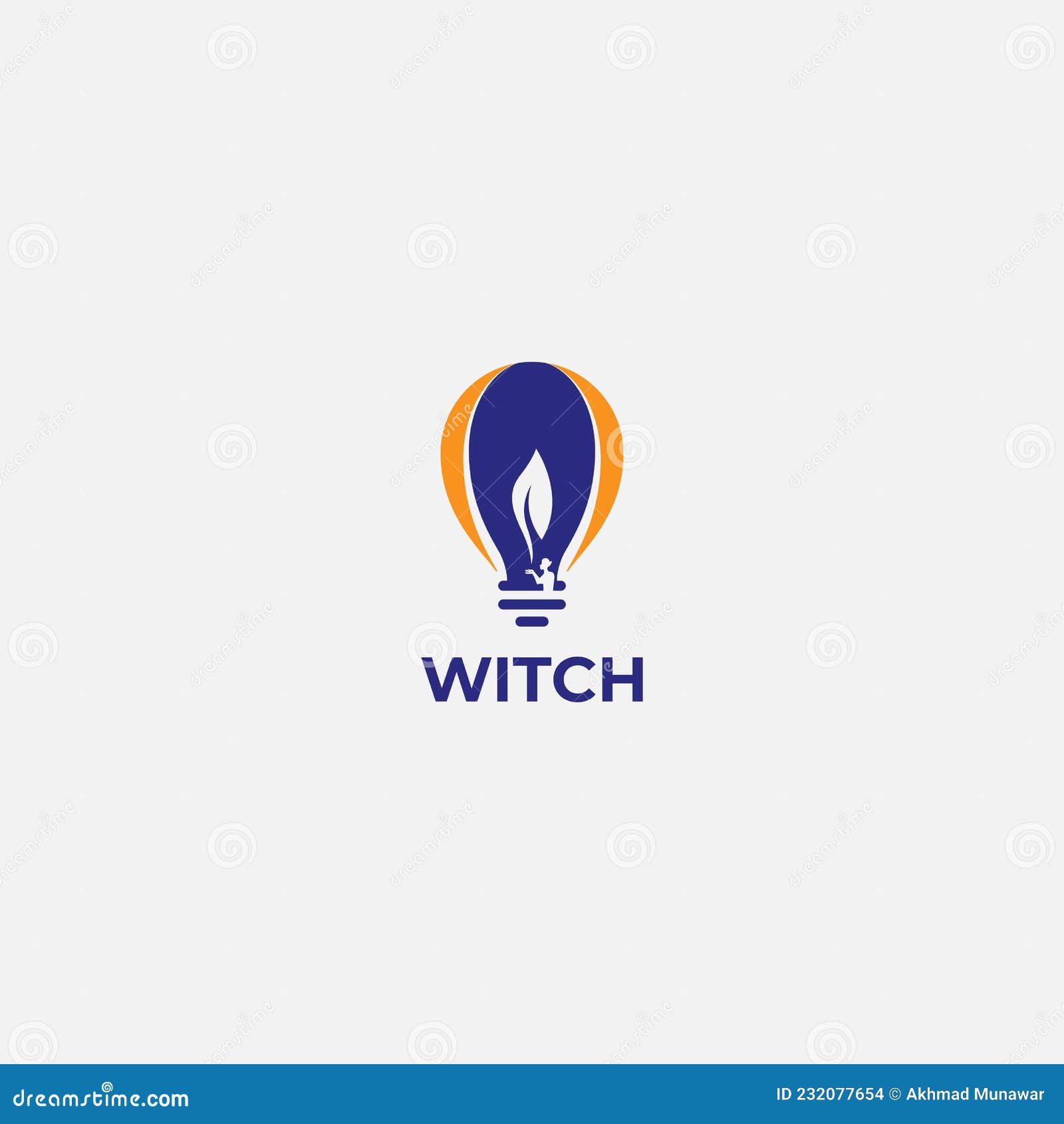 Witch Logo Design On White Background Cartoon Vector | CartoonDealer ...