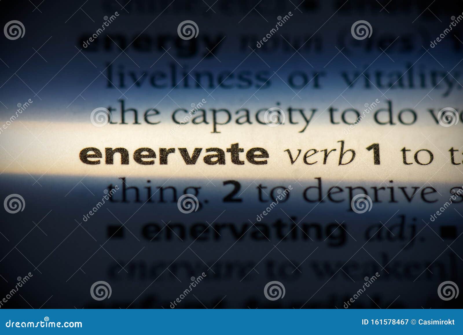 Enervate stock image. Image of highlight, minimal, word - 161578467