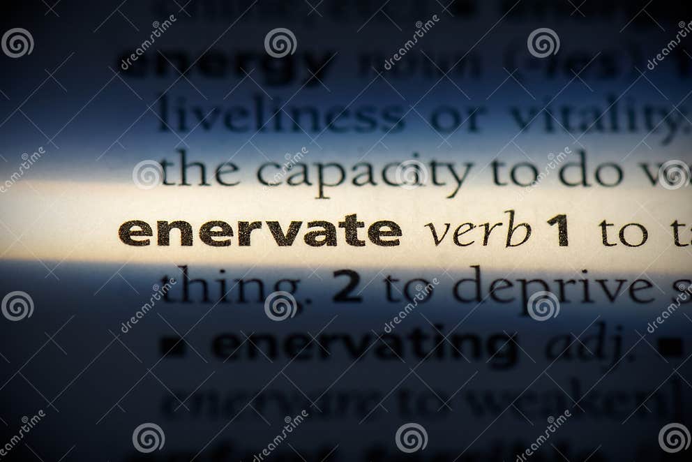 Enervate stock image. Image of highlight, minimal, word - 161578467