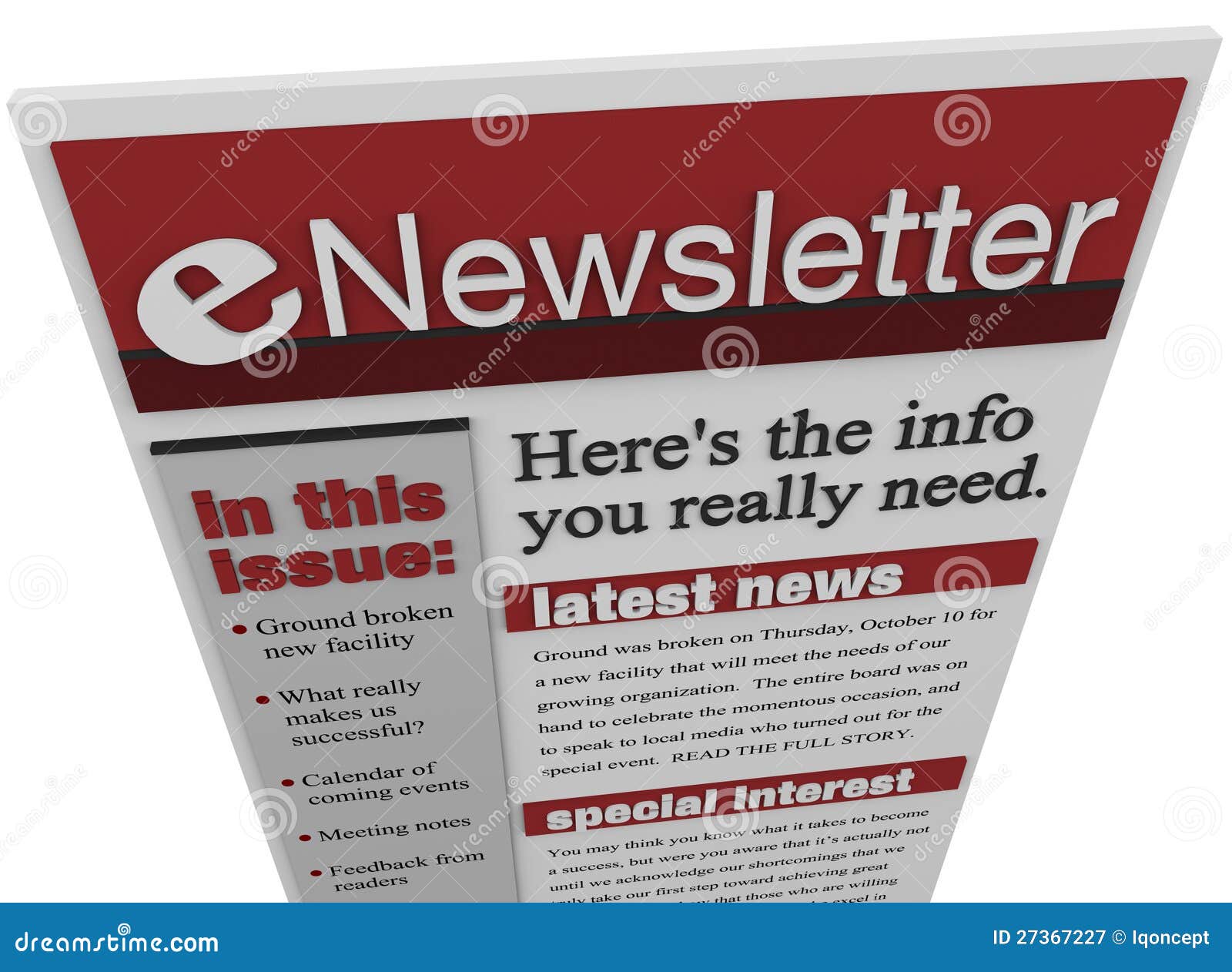 ENewsletter Issue Email Information Stock Illustration - Illustration ...