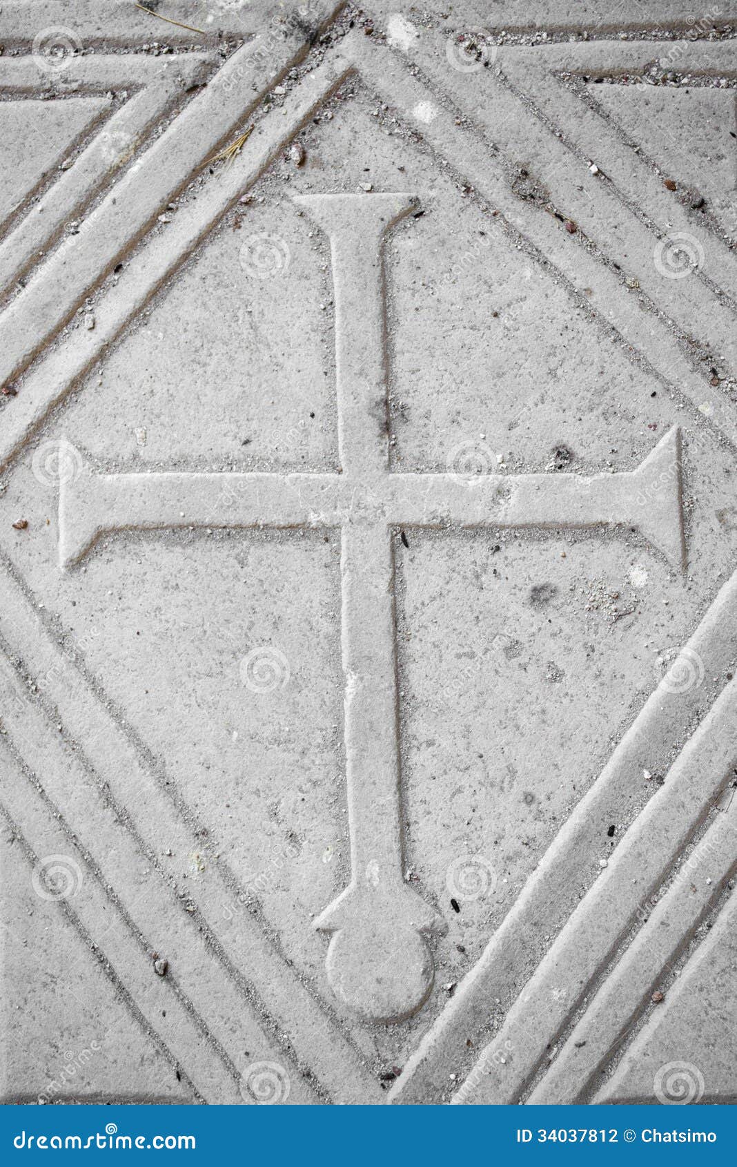 The Bas-relief Of The Cross On The Remains Of The Column In Ruins Of ...