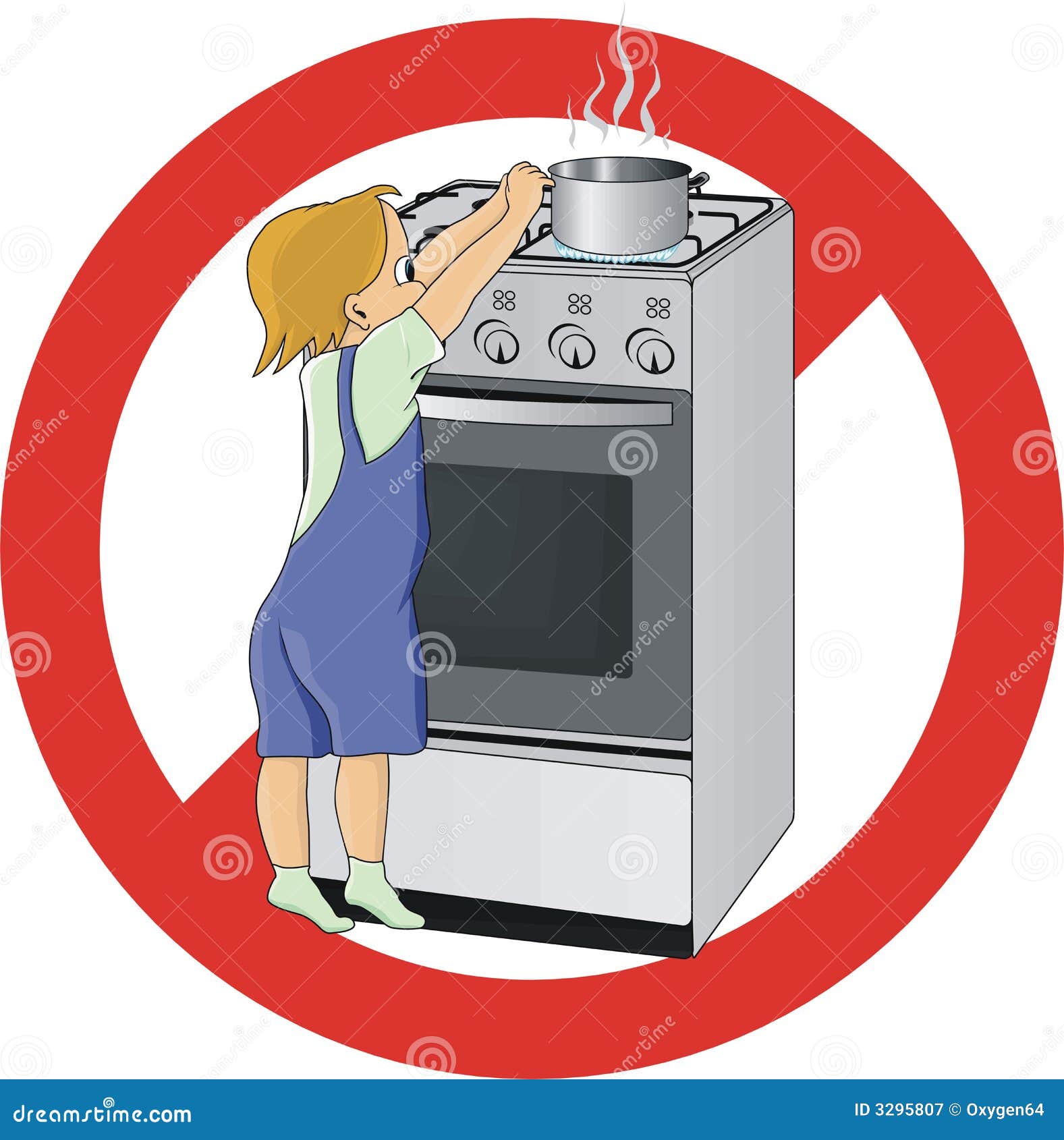 Enfant au danger illustration de vecteur. Illustration du ébouillantez ...