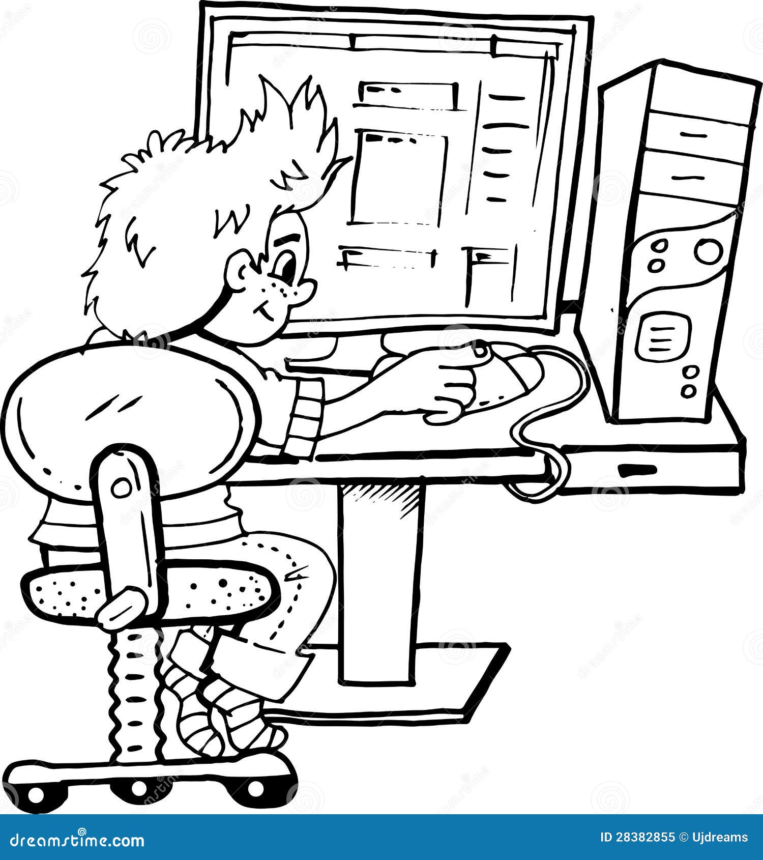 Enfant L Ordinateur Stock Illustrations, Vecteurs, & Clipart – (6,505 ...