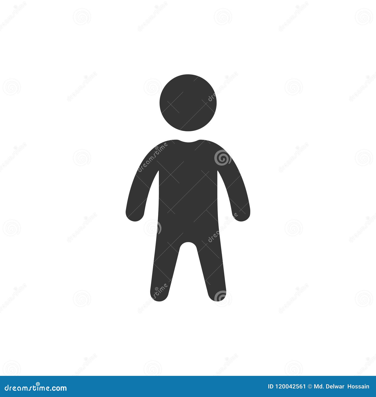 Enfant, icône de garçon illustration de vecteur. Illustration du ...