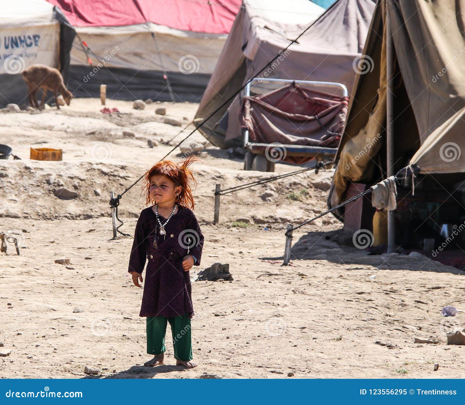 Enfants De Camp De Réfugié De Lafghanistan Dans Le Nord Ouest Pendant