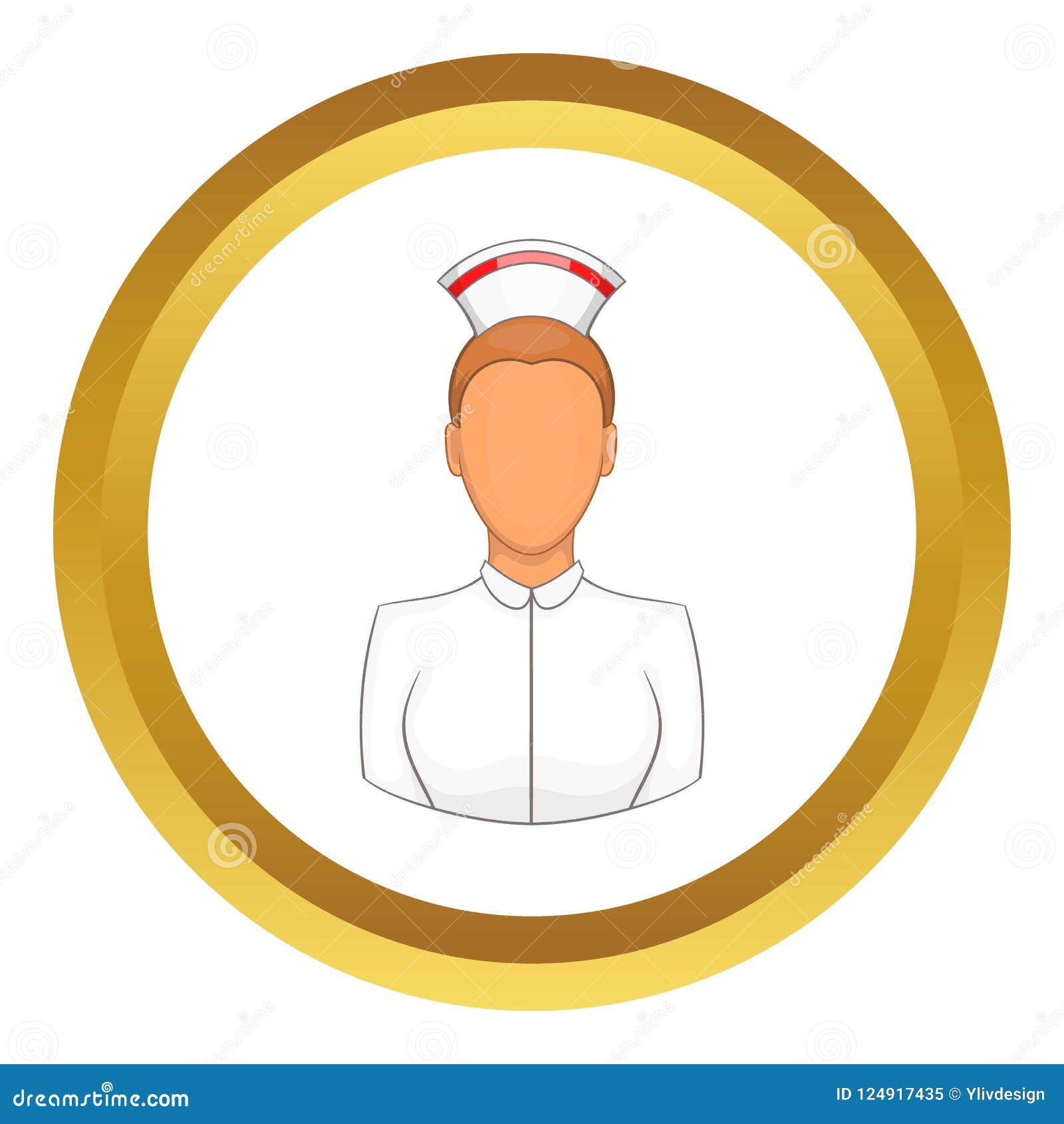 Enfermera Icon stock de ilustración. Ilustración de sonrisa - 124917435