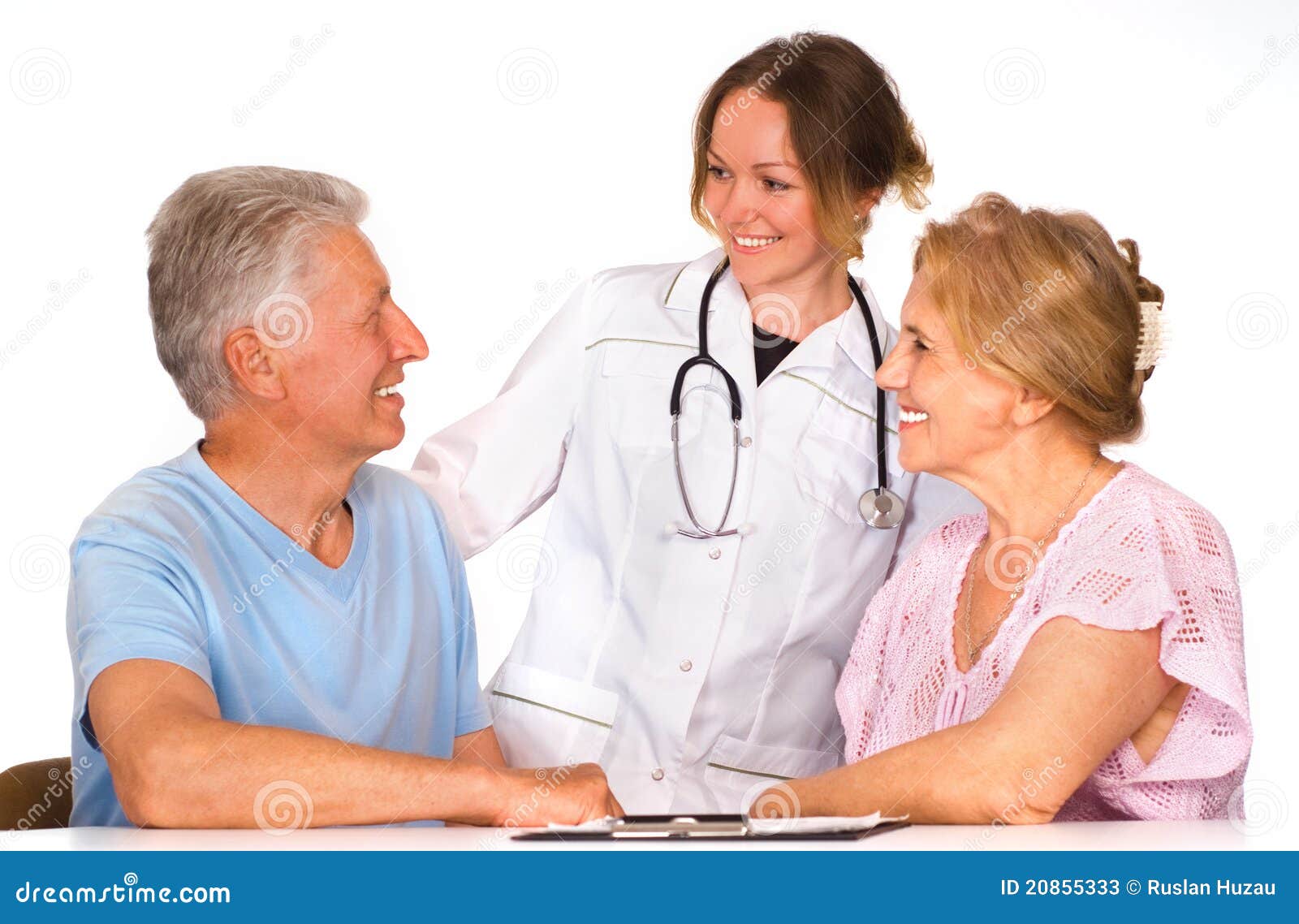 Enfermera Y Pacientes Felices Imagen de archivo - Imagen de positivo ...