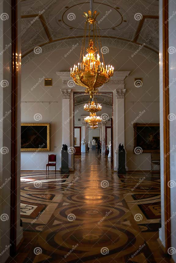 Enfilade stock photo. Image of painting, parquet, fire - 8144072