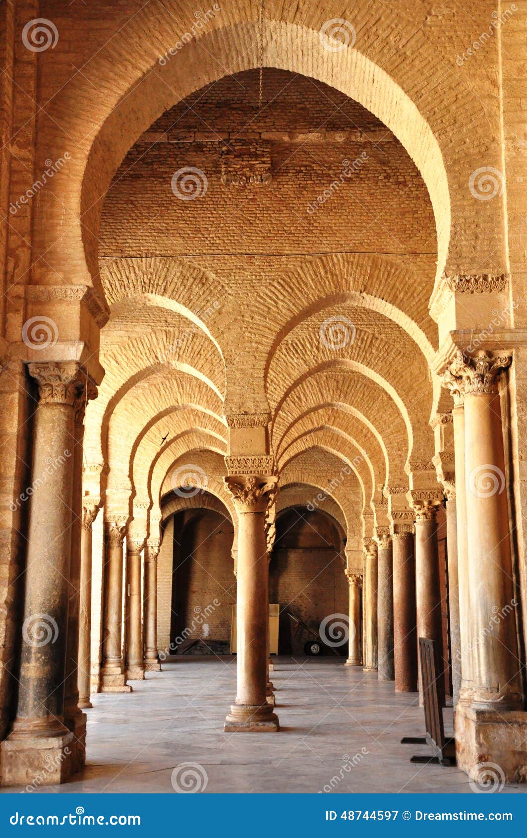 Enfilade in Kairouan stock image. Image of design, religious - 48744597