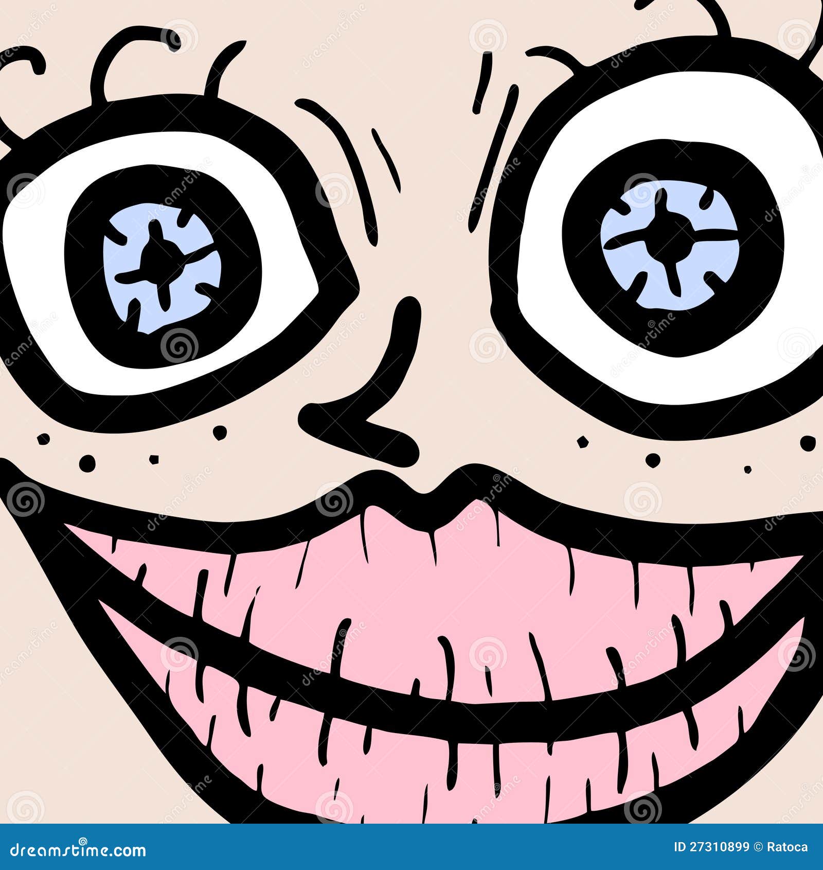 Enfrente desenhos animados ilustração do vetor. Ilustração de azul ...