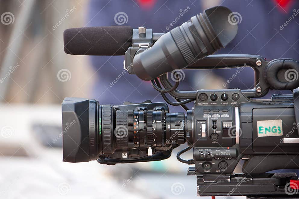 ENG camera stock image. Image of gear, production, broadcast - 12497241