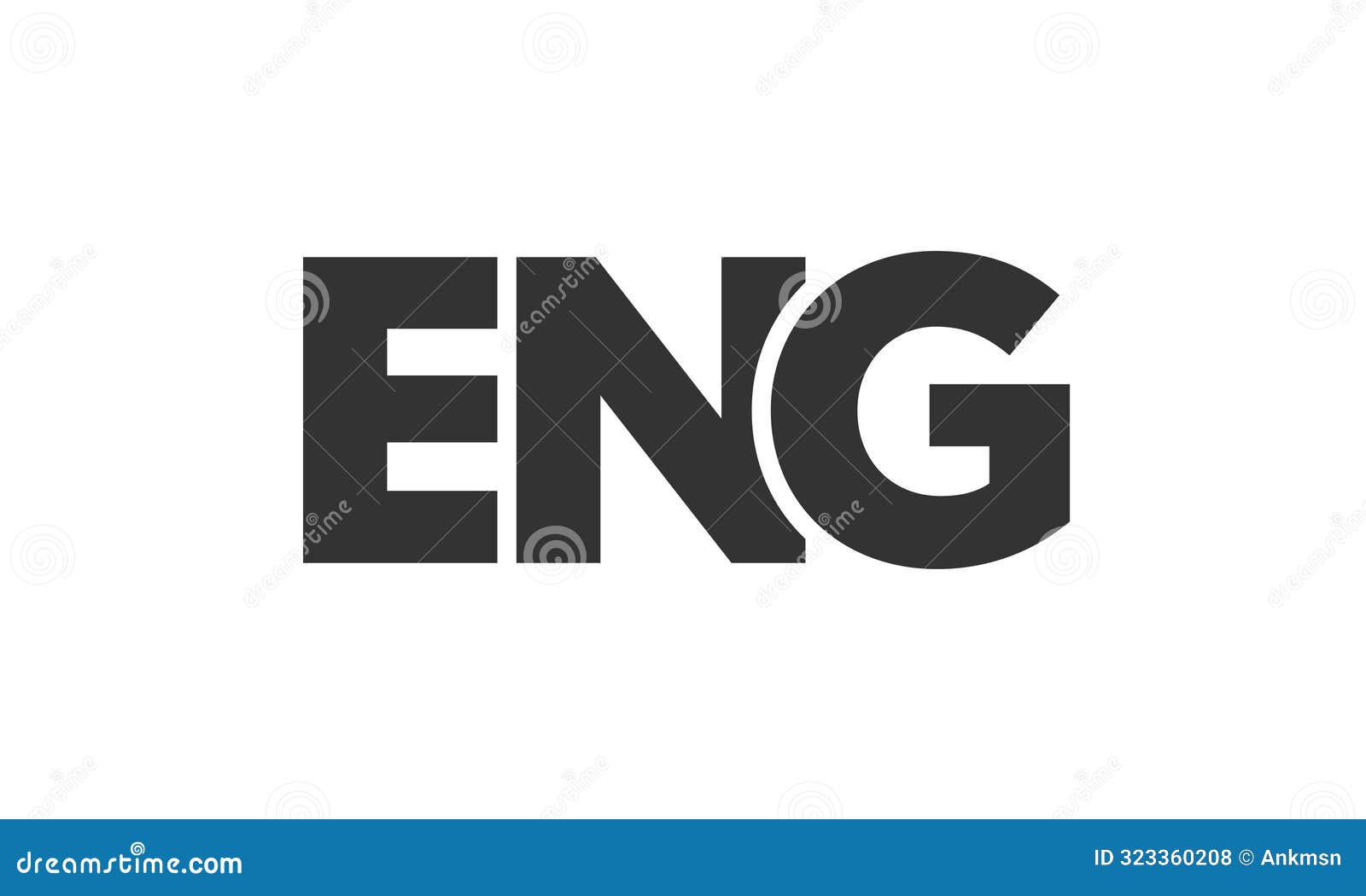 ENG Logo Design Template With Strong And Modern Bold Text. Initial ...