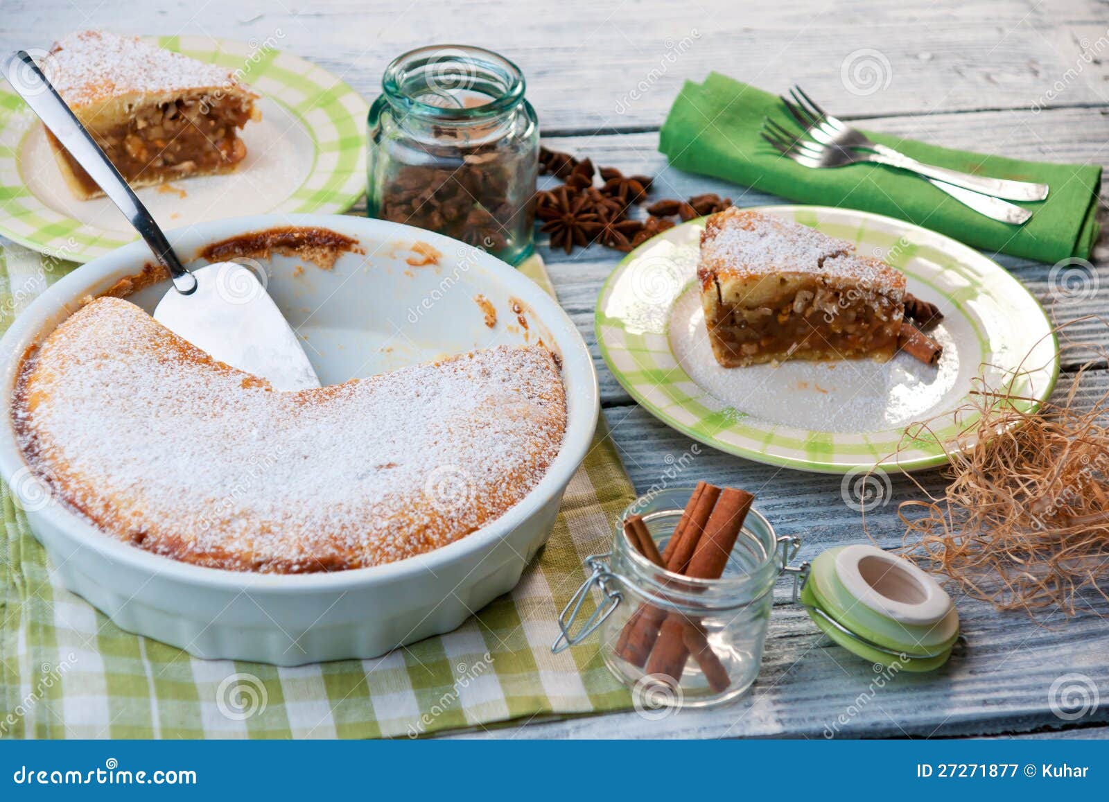 Engadine Nut Cake (Engadiner Nusstorte) Stock Image - Image of honey ...