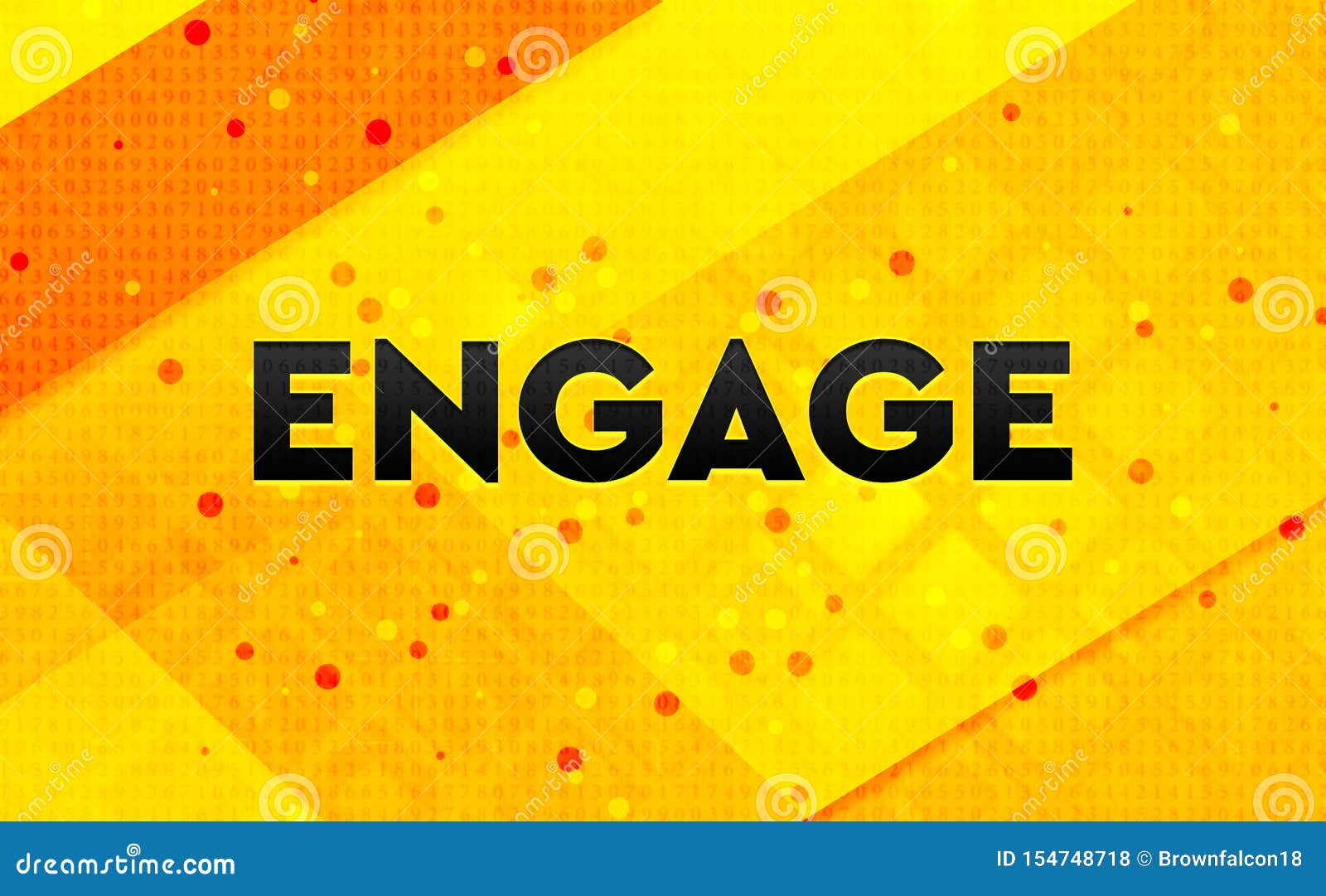 Engage Abstract Digital Banner Yellow Background Stock Illustration ...
