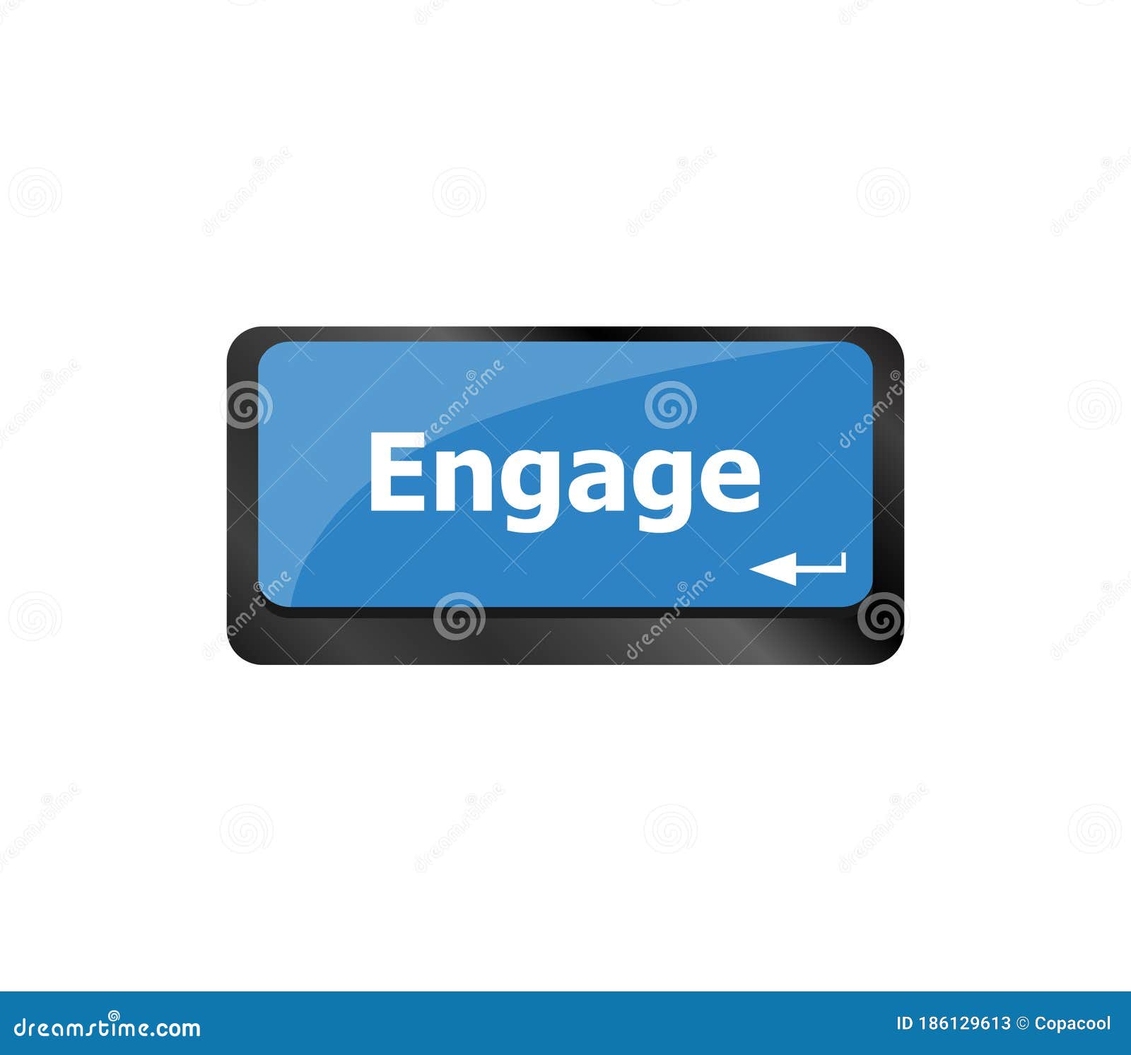 Engage Button on Computer Pc Keyboard Key Stock Illustration ...