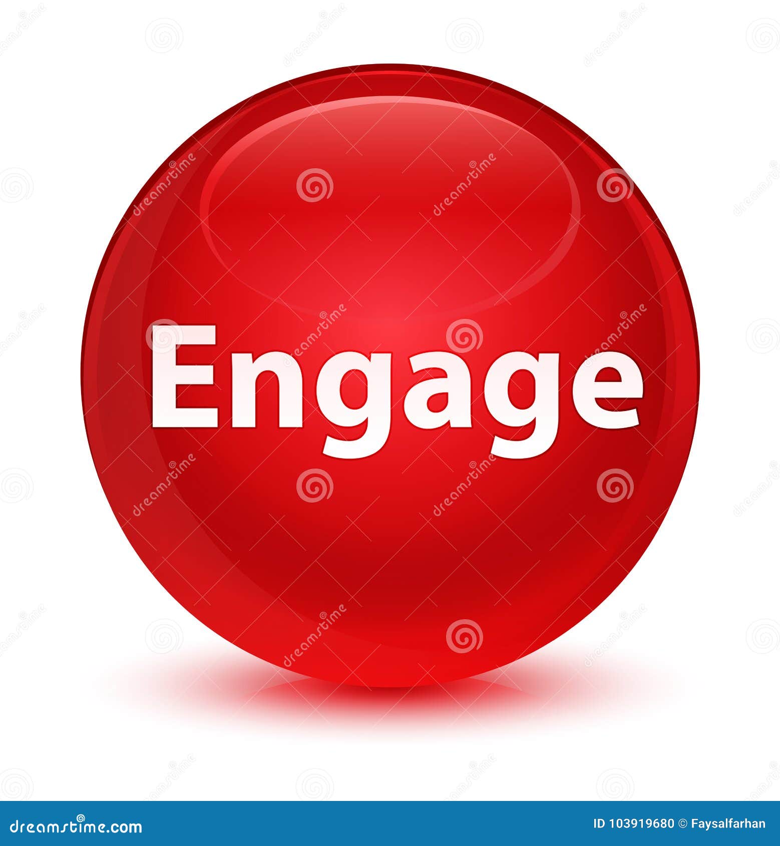 Engage Glassy Red Round Button Stock Illustration - Illustration of ...