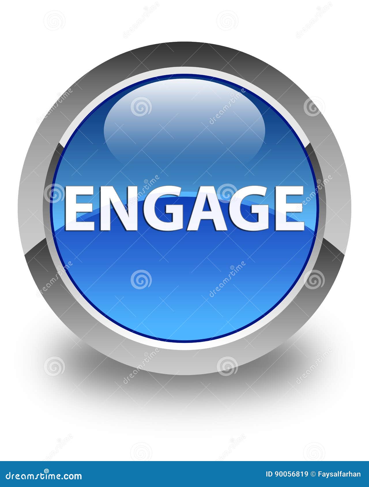Engage Glossy Blue Round Button Stock Illustration - Illustration of ...