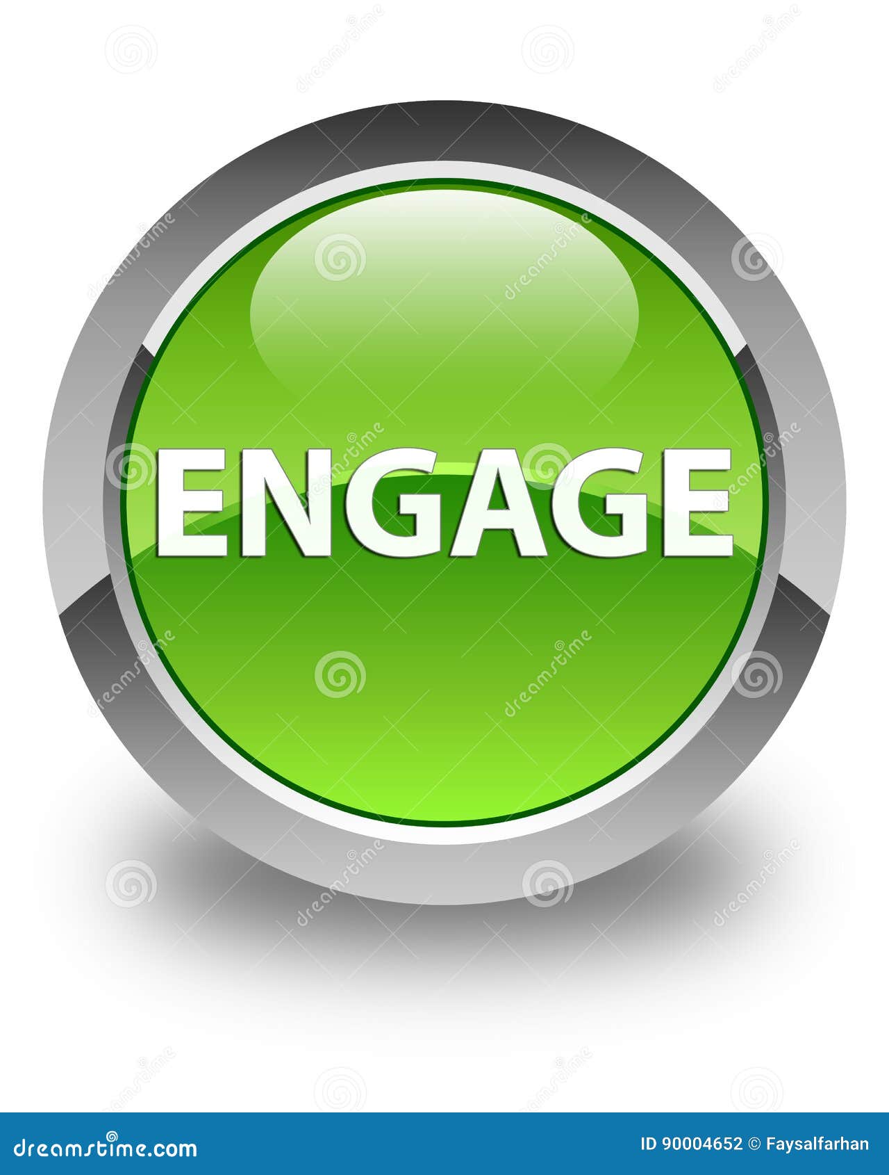 Engage Glossy Green Round Button Stock Illustration - Illustration of ...