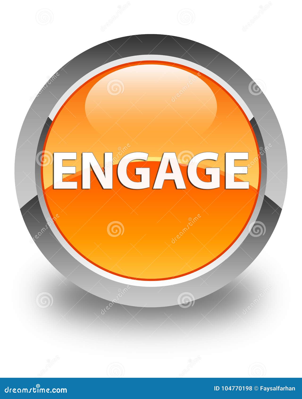 Engage Glossy Orange Round Button Stock Illustration - Illustration of ...