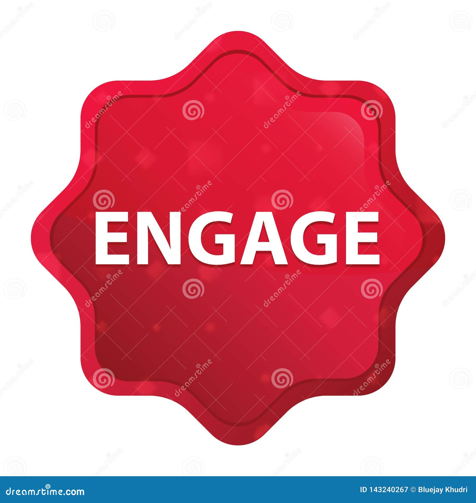 Engage Misty Rose Red Starburst Sticker Button Stock Illustration ...